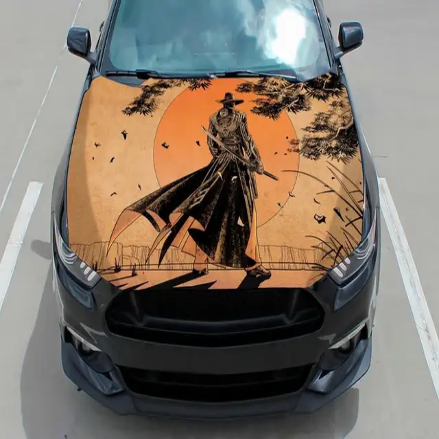 WNGHRON Car hood decal vinyl sticker graphic wrap decal truck decal ...