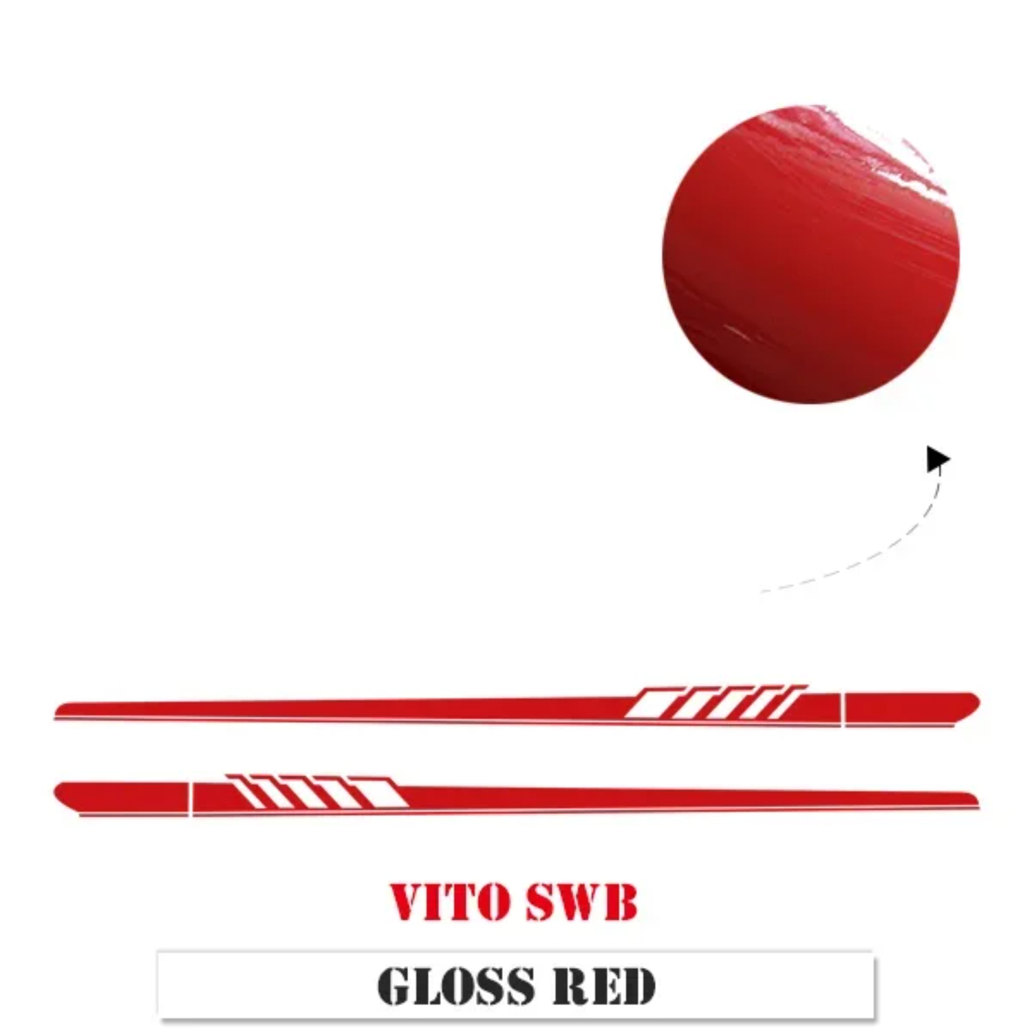 WNGHRON Edition 1 Stripes for Mercedes Benz V Class W447 W639 V260 V260L SWB LWB Car Door Side ...