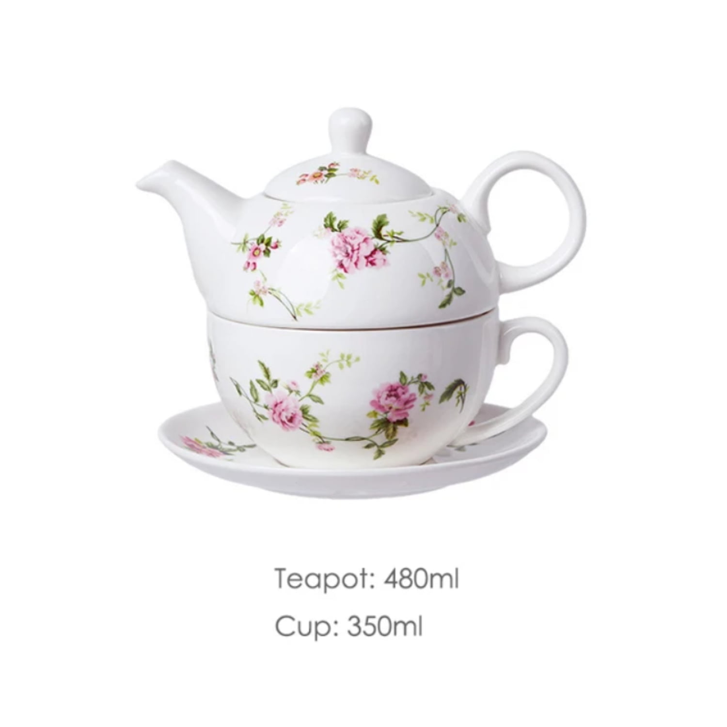 WNGHRON Elegant and stunning porcelain ceramic teapot set with tea cup ...