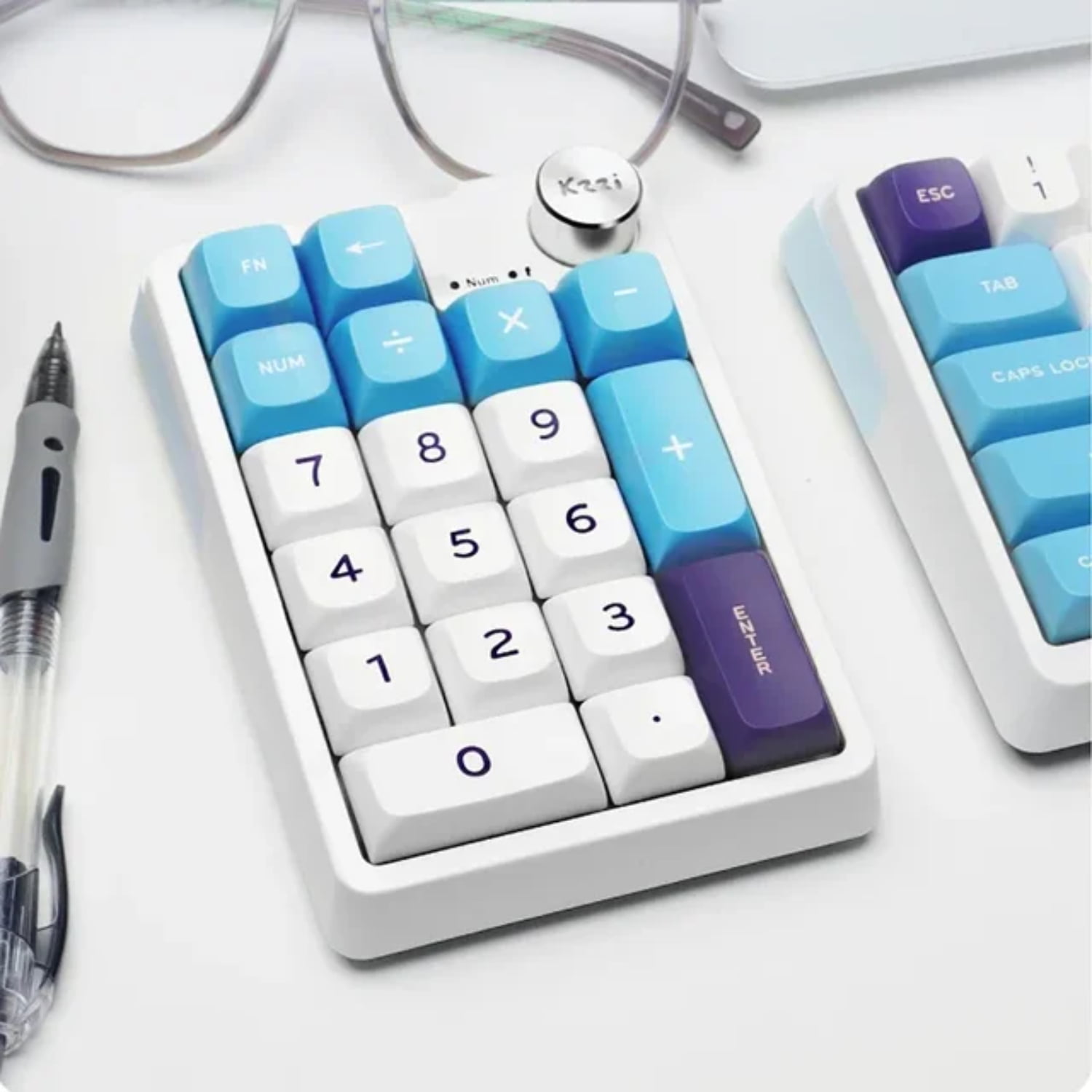Wnghron Kzzi K20 Macro Keypad Wireless Numeric Keypad Programming Custom Knob Keyboard Rgb Mini