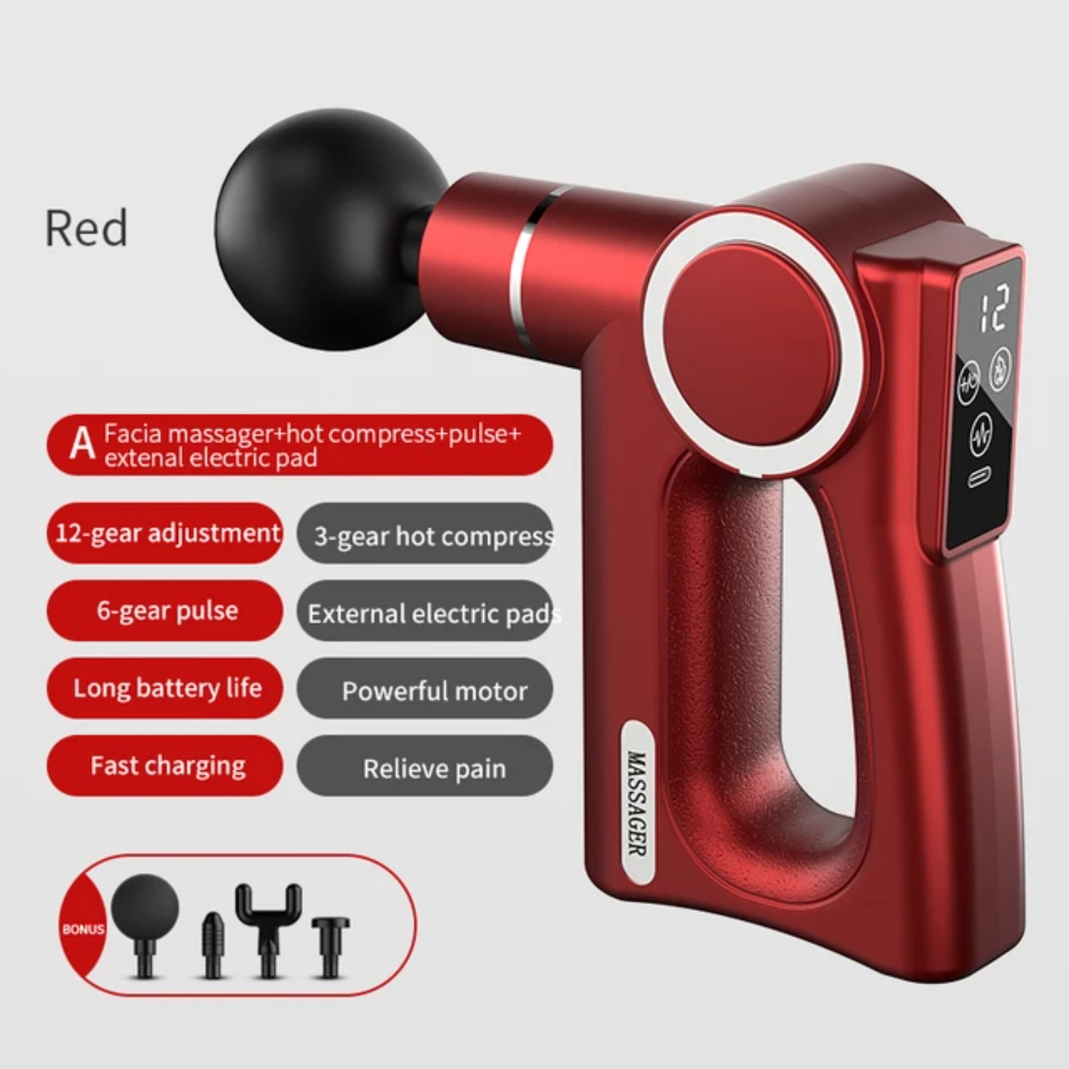 WNGHRON Myofascial Gun Muscle Relaxation Massager Instrument Mini ...