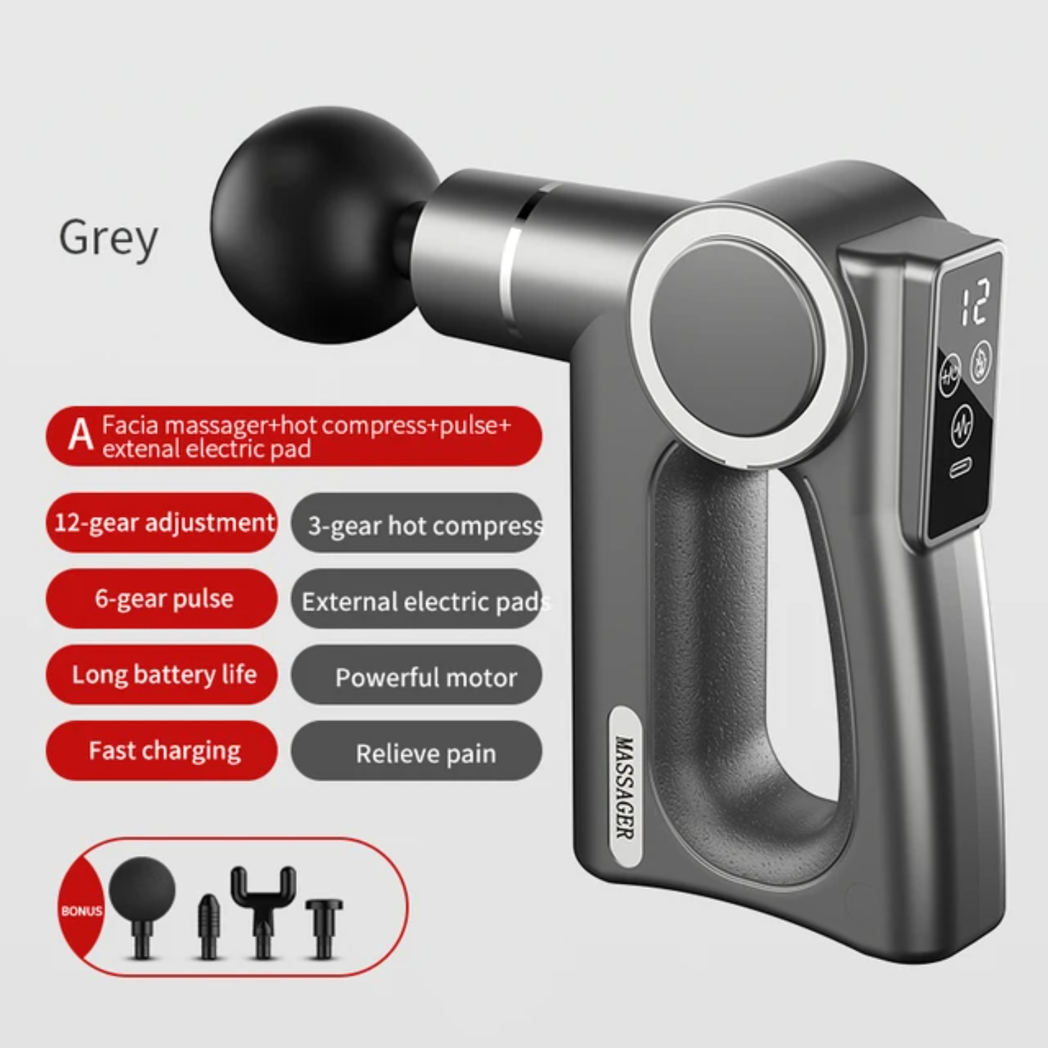 WNGHRON Myofascial Gun Muscle Relaxation Massager Instrument Mini ...