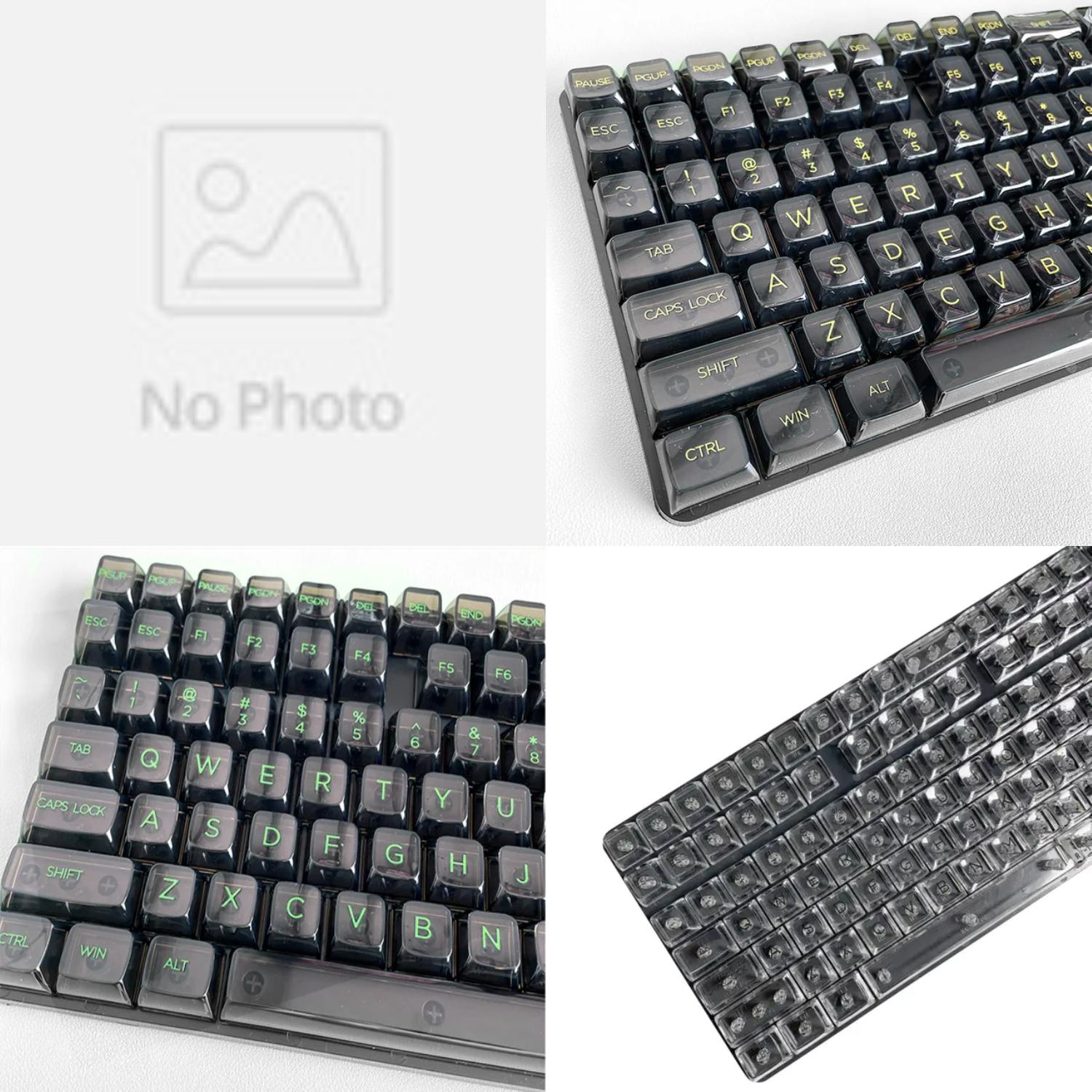 WNGMJN 132 Keys CBSA Profile Keycap Crystal Transparent Keycaps For MX ...