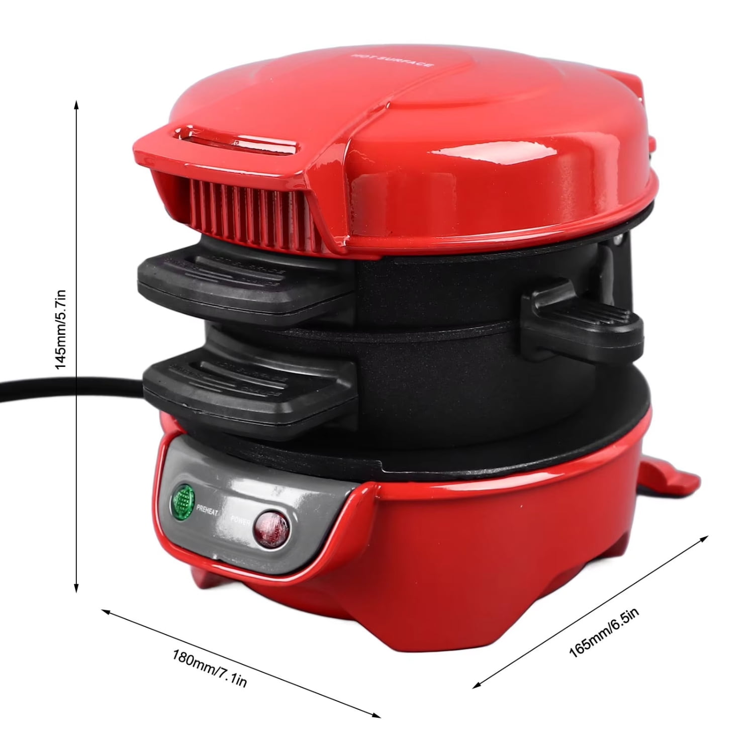 WNGNNG 600W High-Power Burger Sandwich Maker for Breakfast Kitchen ...