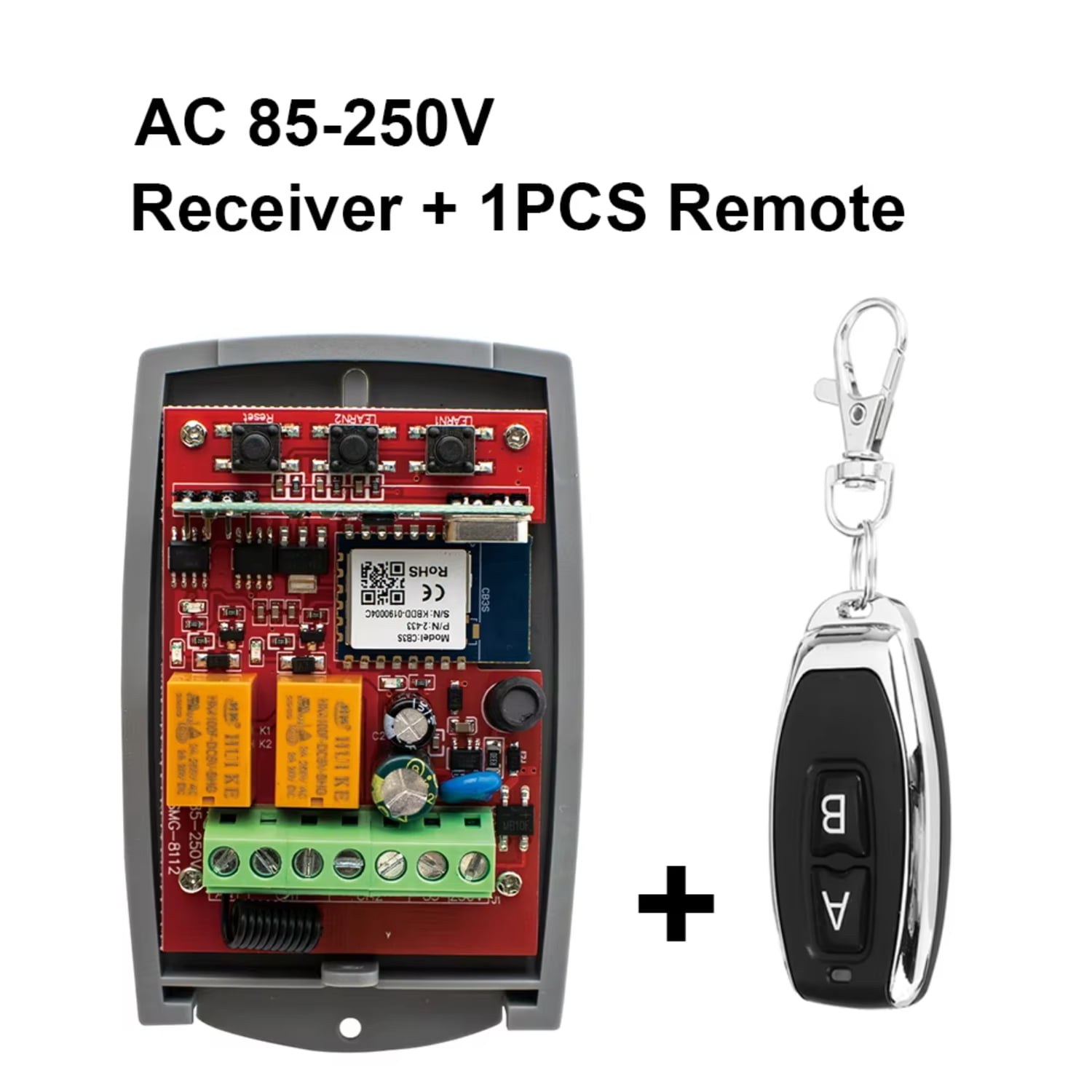 WNGNNG Intelligent Smart Wifi Garage Door Receiver Controller with 2 ...