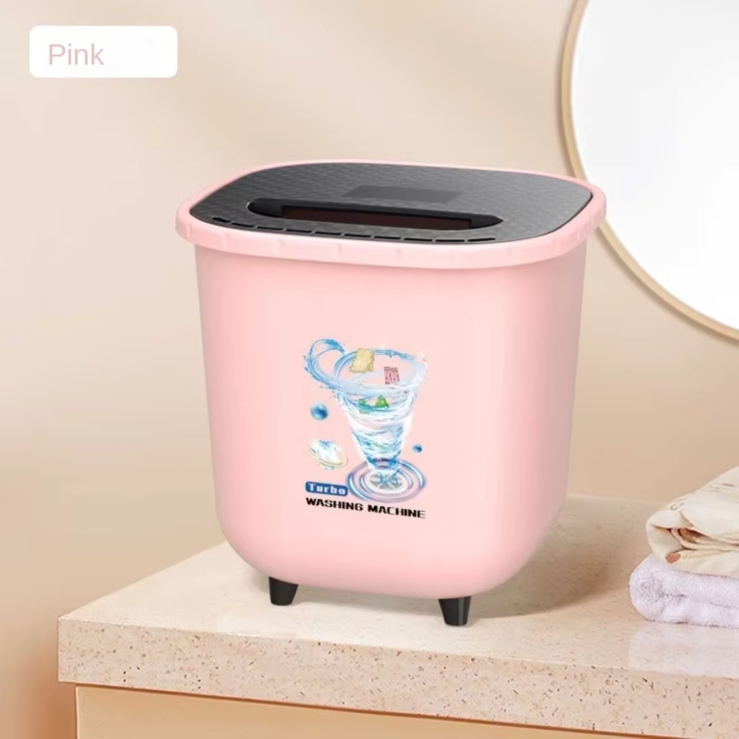 WNGNNG Portable Mini Turbo Washing Machine for Small Underwear ...