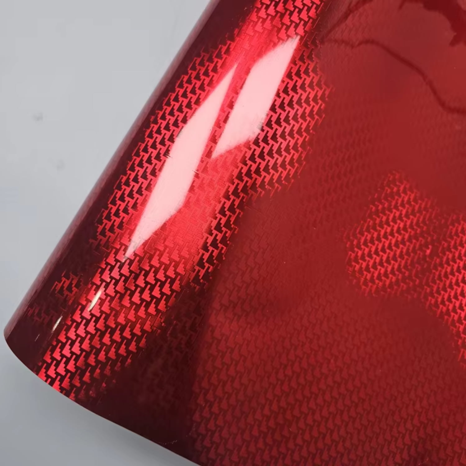 WNGNNG Vibrant High-Gloss Red Aircraft Pattern Plated Carbon Fiber ...