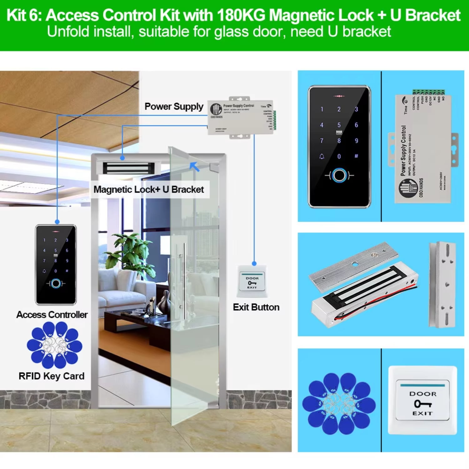 WNGNNG Waterproof IP68 Biometrics RFID Keypad Access Control System ...
