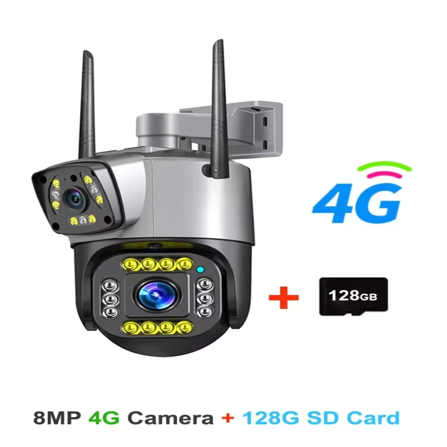 WNGNNG Wireless Outdoor Smart Night Vision Dual Lens 8MP 4K 4G IP ...