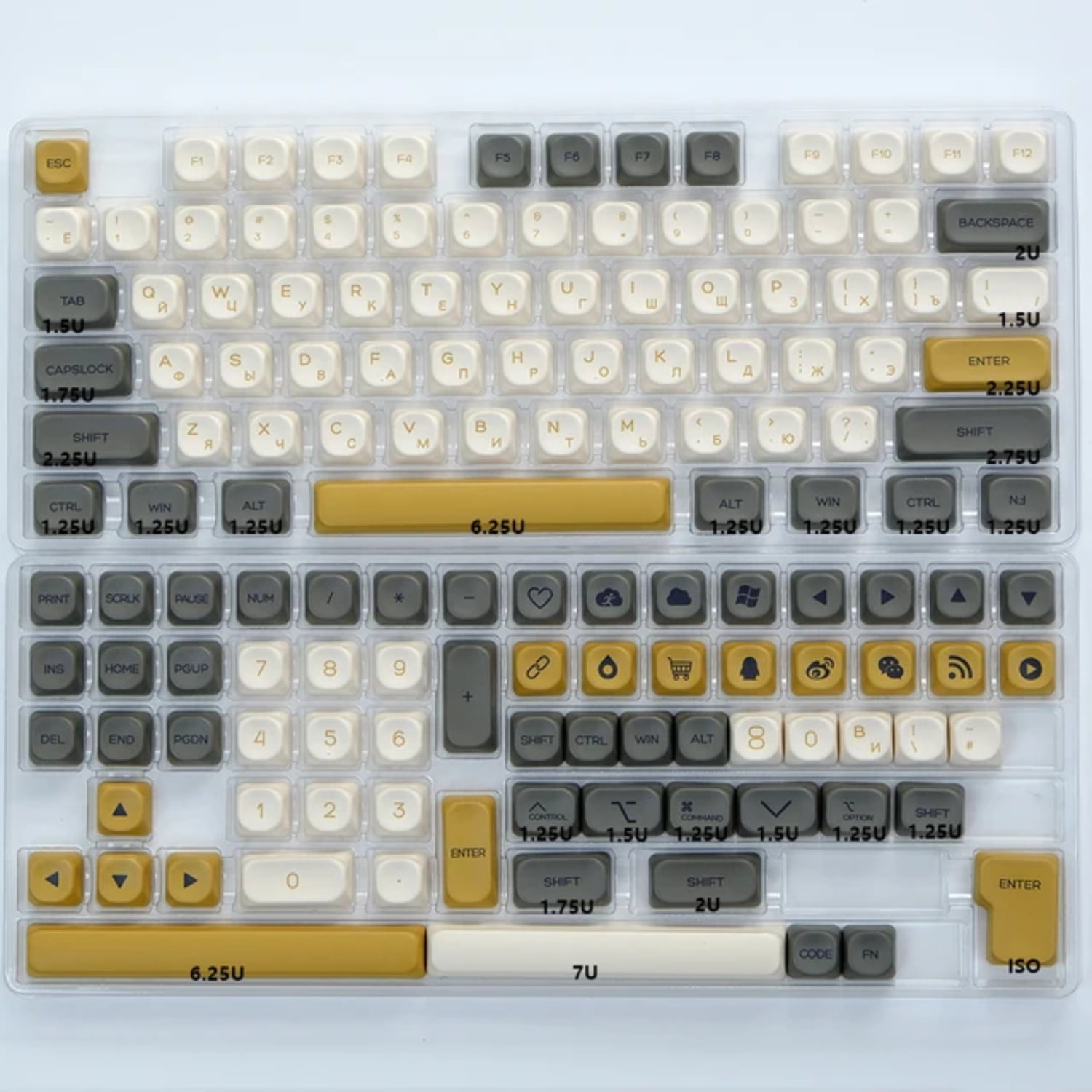 WNGPNG 138 Keys PBT KOA Profile Sushi Keycaps for Mechanical Keyboard ...