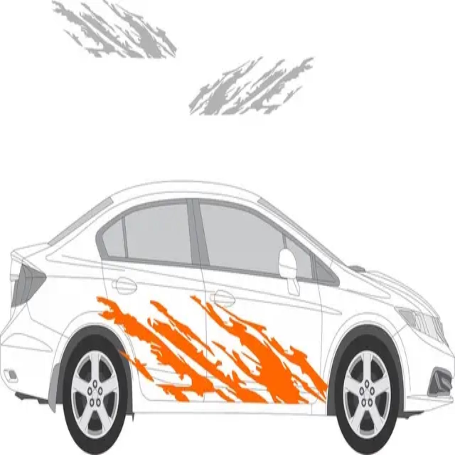 WNGPNG 2X Mud Splash Decal Sticker 90”x22” Vinyl Body Side Graphics SUV ...