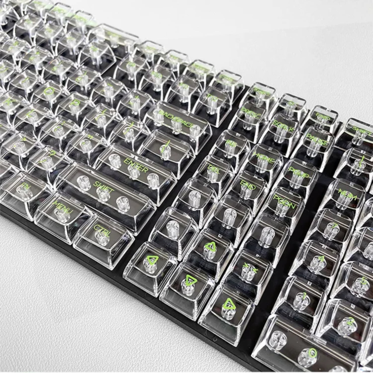 WNGPNG Crystal Transparent ISO Layout Keycaps 132 Keys CBSA Profile ...
