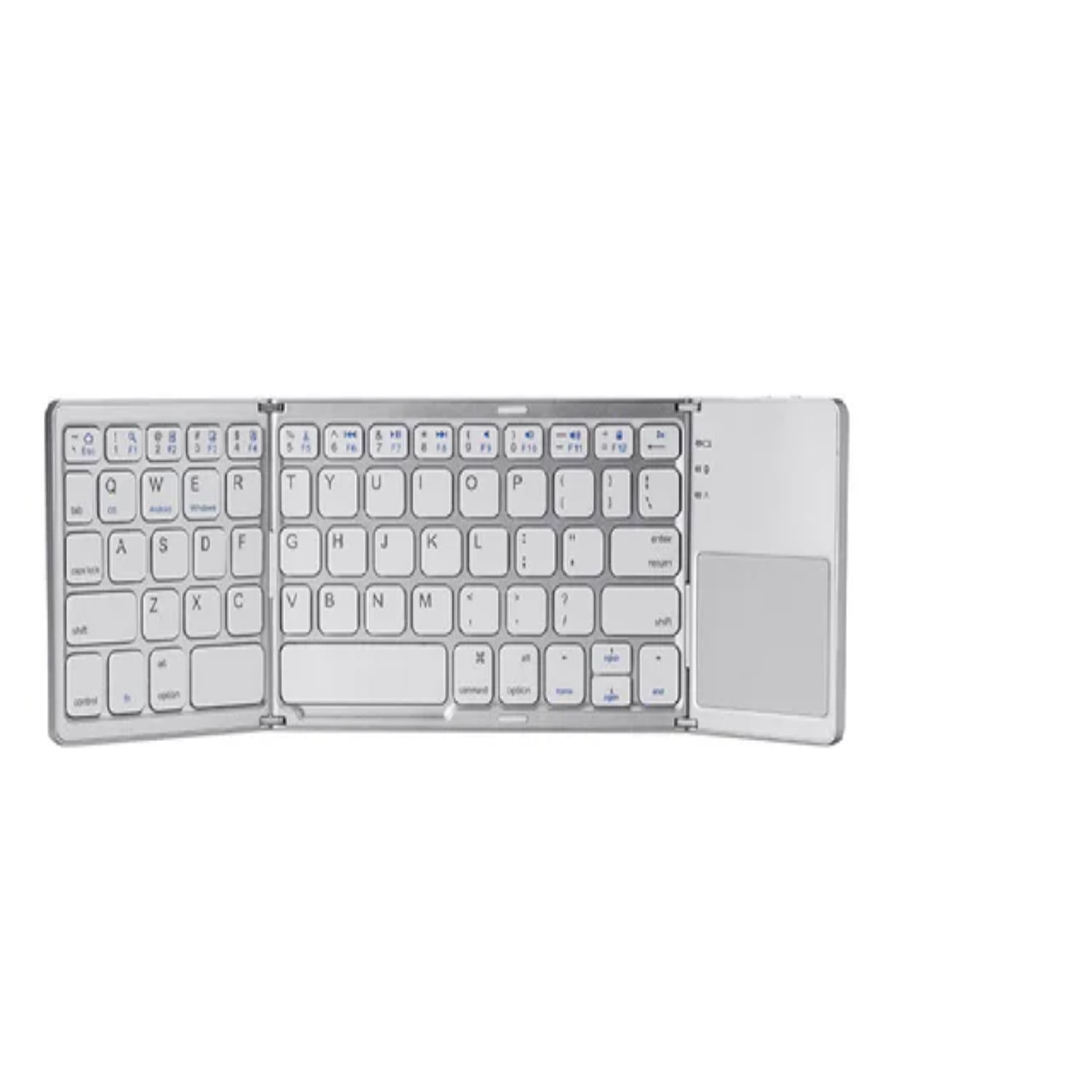 WNGPNG Foldable Wireless Keyboard with Touchpad - Ultra Slim Bluetooth ...