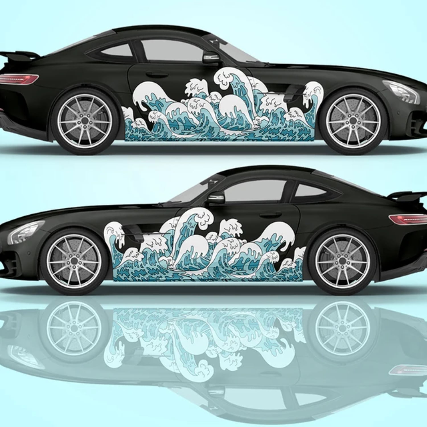 WNGPNG High Quality Japanese Sea Wave Art Car Wrap Sticker - GM Wrap ...