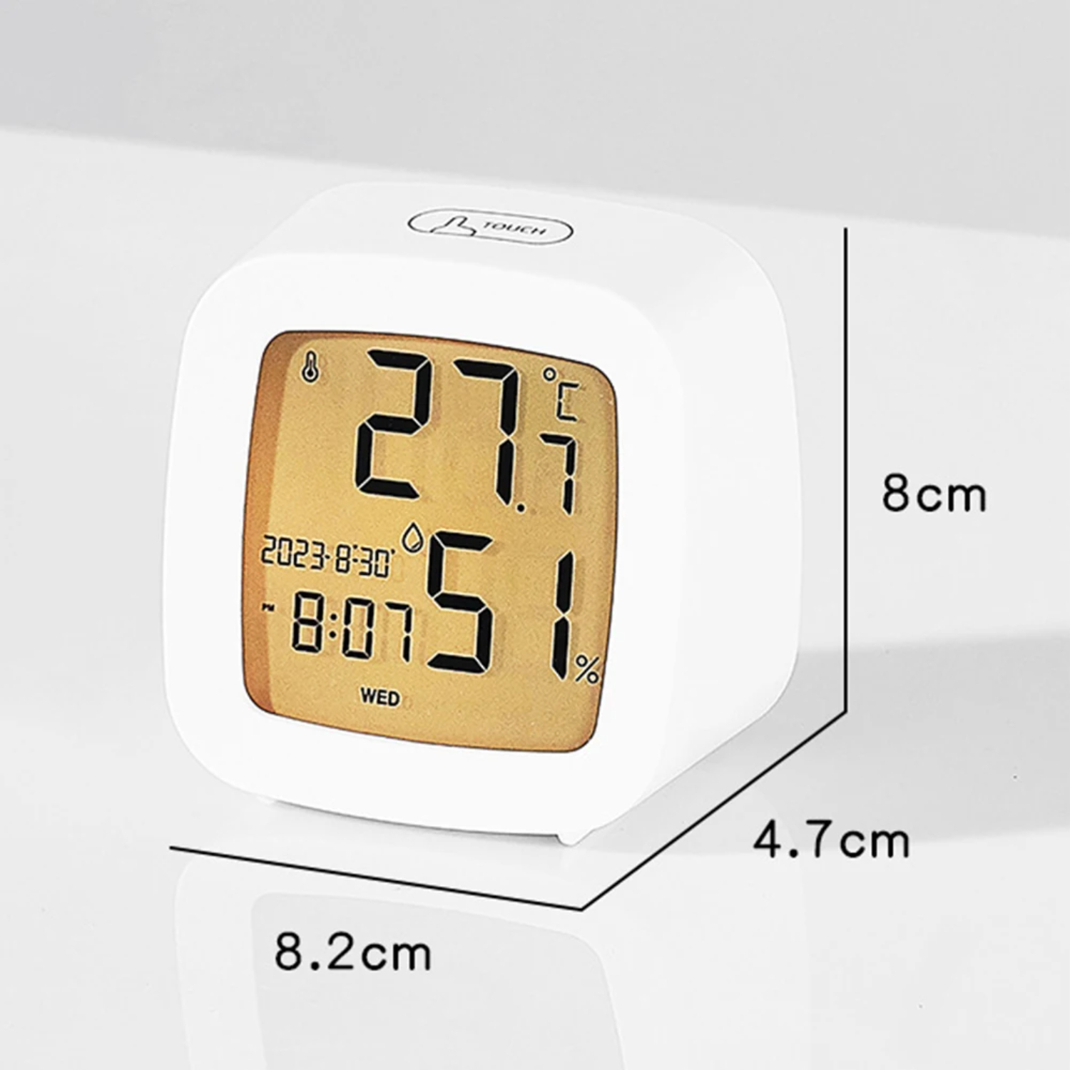WNGSHA Battery Operated Stylish Backlit LCD Display Alarm Clock - Sleek ...