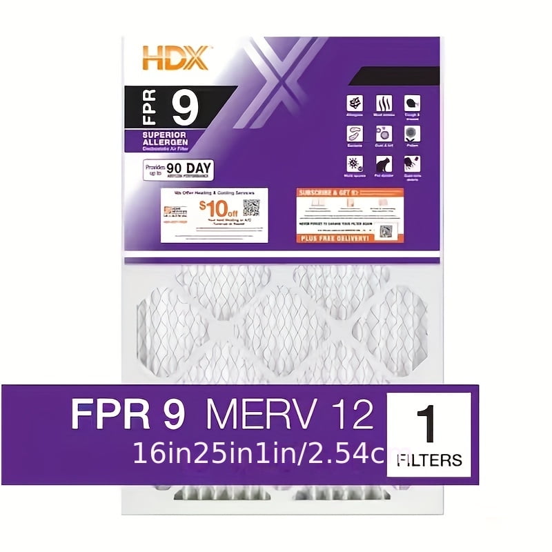 WNGSHA DX08 HDX 16 In. X 25 In. X 1 In. Pleated Furnace Air Filter FPR ...