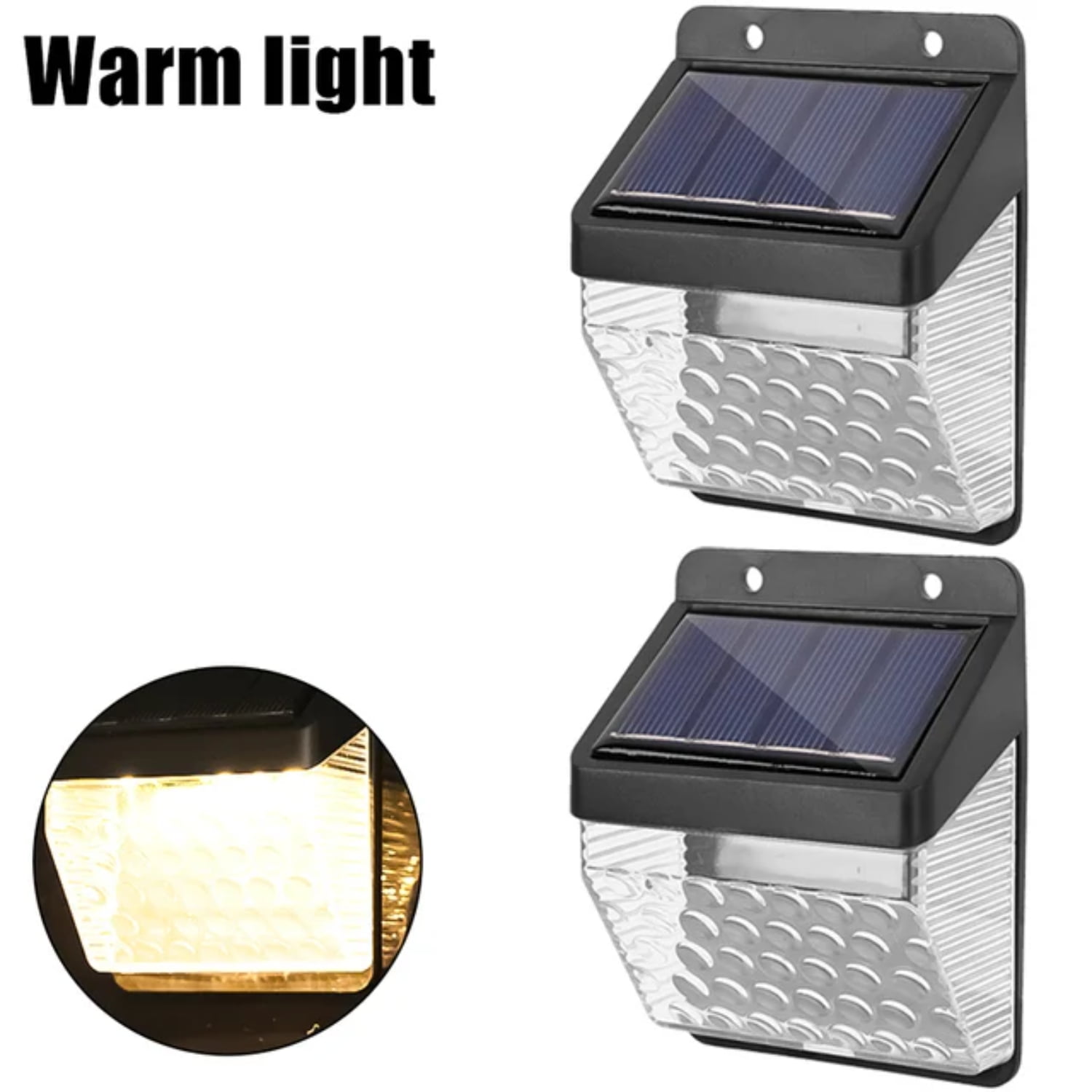 WNGSHA LED Solar Wall Lamps Outdoor Motion Sensor Solar Lights Garden ...
