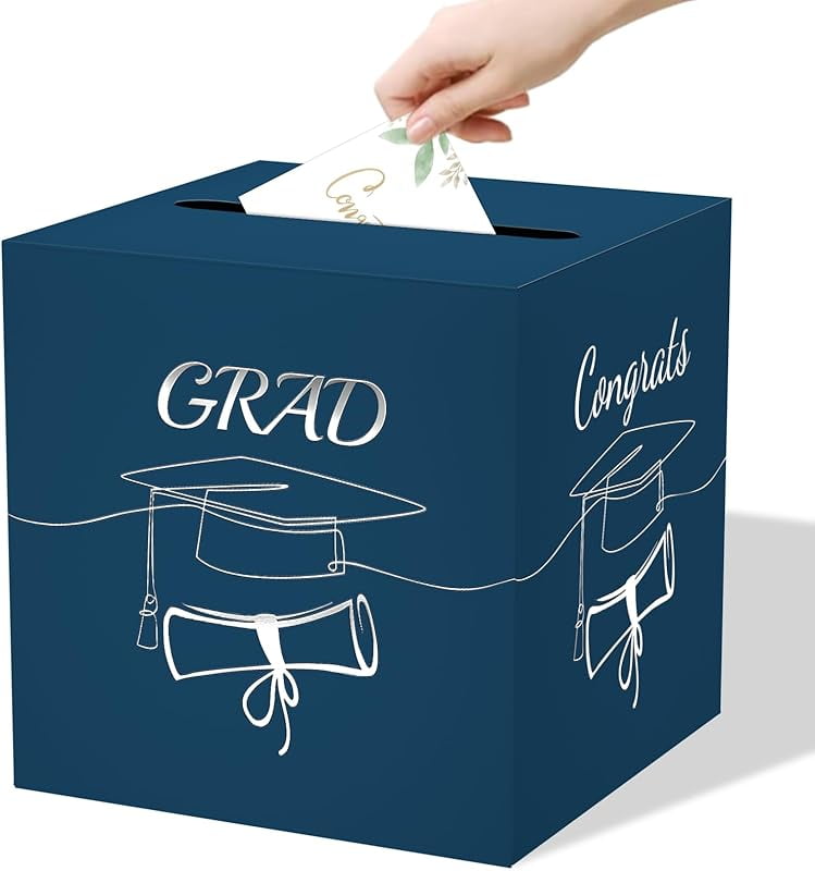WNINK Graduation Card Box, 2025 Graduation Party Decorations, Foldable ...