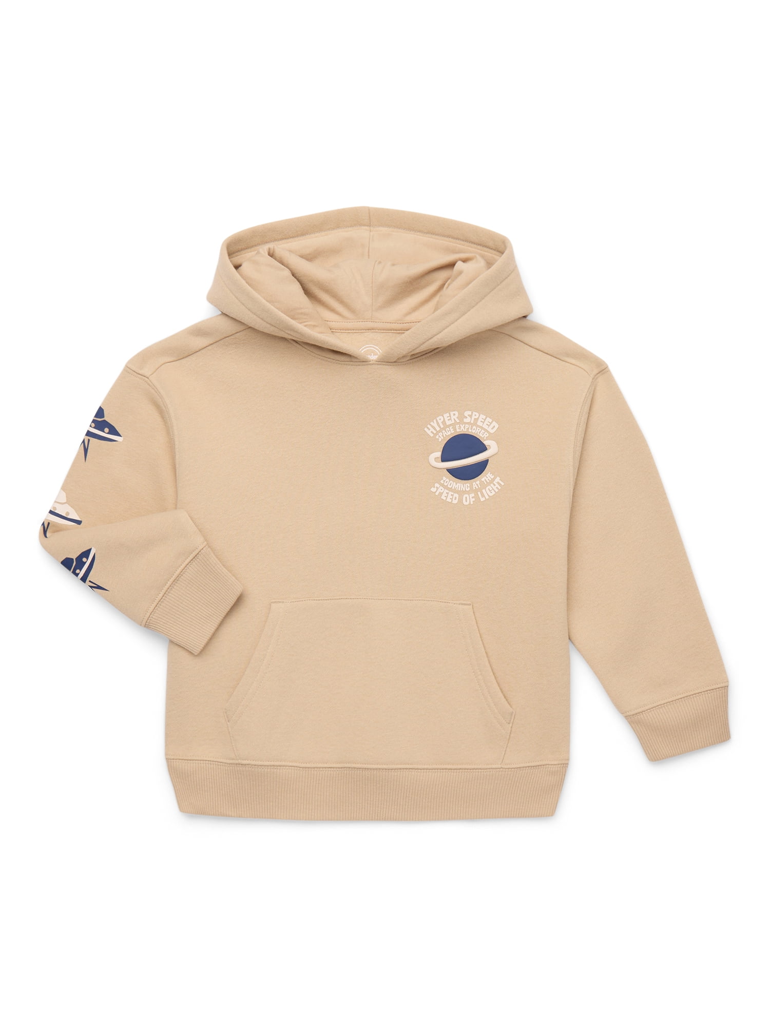 Wonder Nation Boys Pullover Hoodie with Long Sleeves, Sizes 4-10 ...