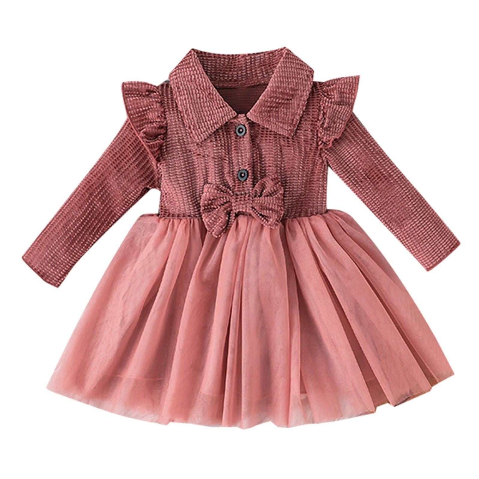 WNVMWI Casual Dresses for Girls Red Baby Girls Dresses Spring and ...