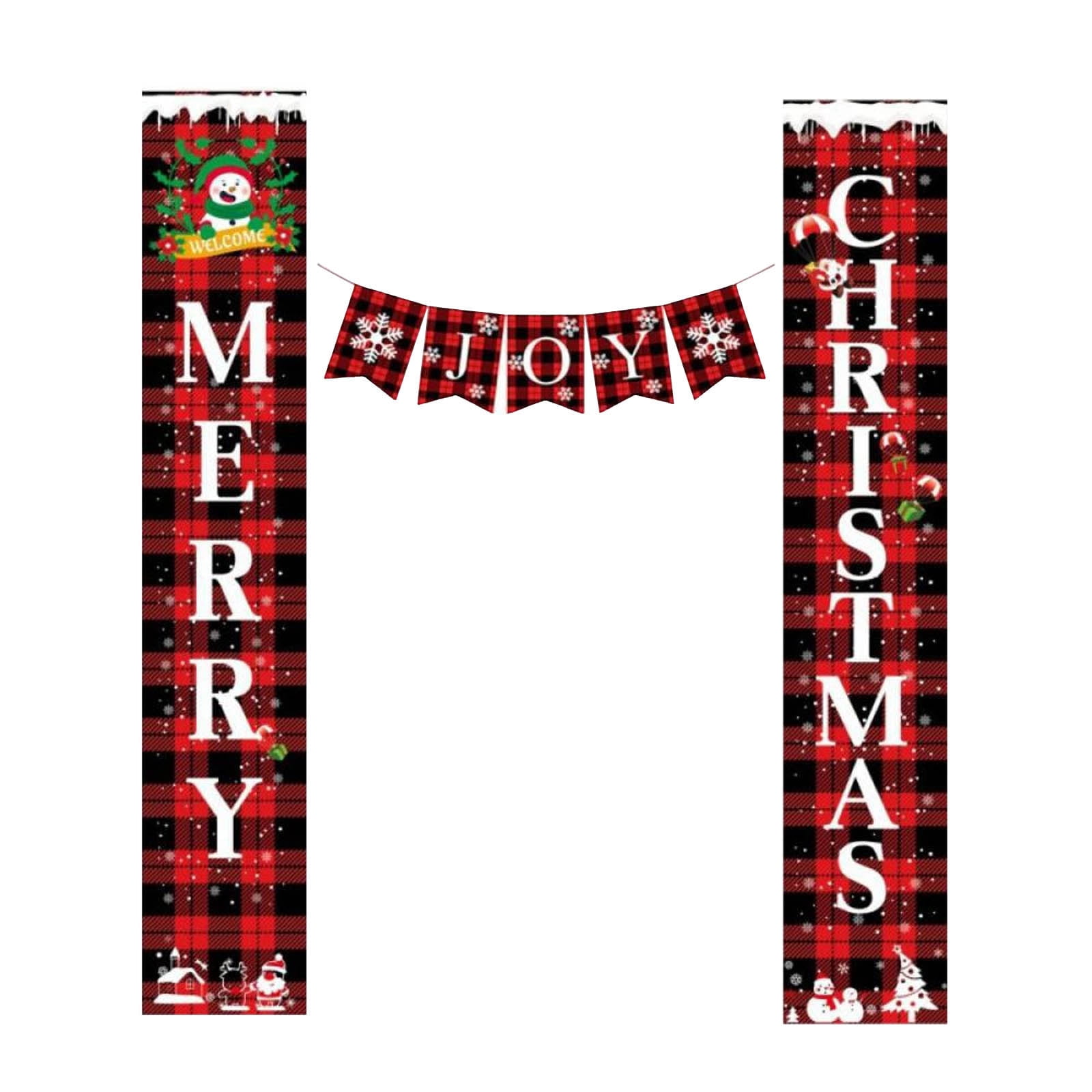 WNVMWI Christmas Decorations Merry Christmas Porch Sign Joy Christmas ...