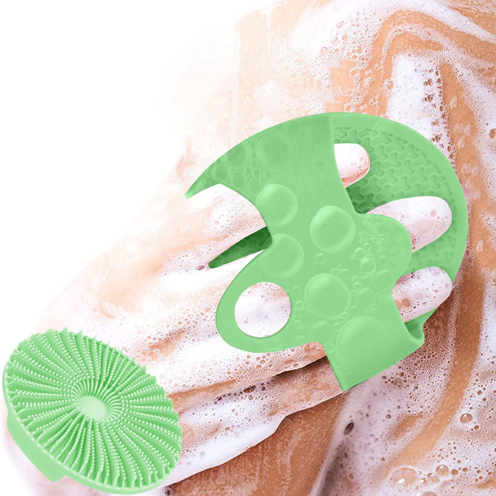 WNVMWI Cleaning Brush Silicone Round Shower Brush Shower Rub Soft Brush ...