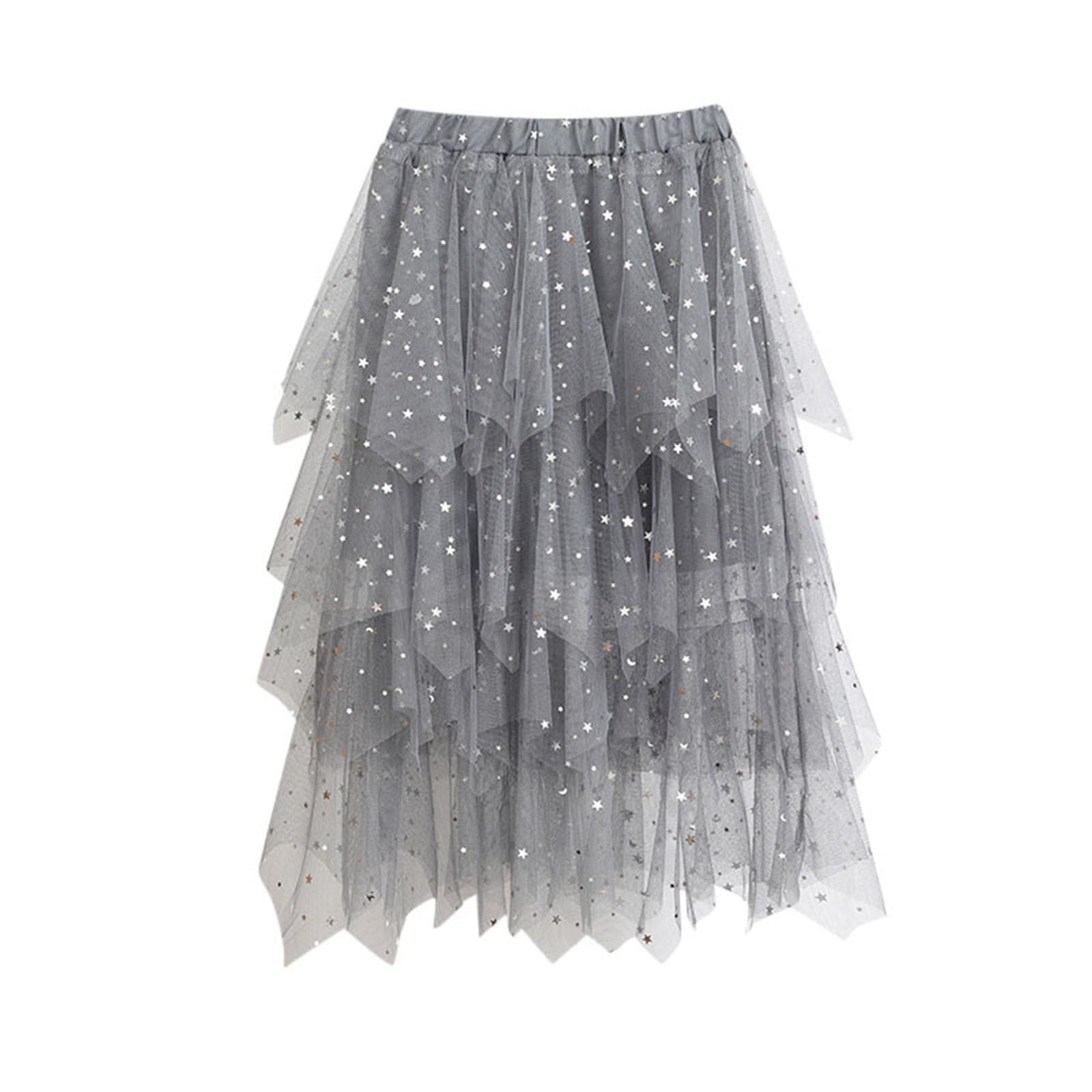 WNVMWI Girls Long Skirt Kids Skirts for Girls Tulle Skirt Fashion ...