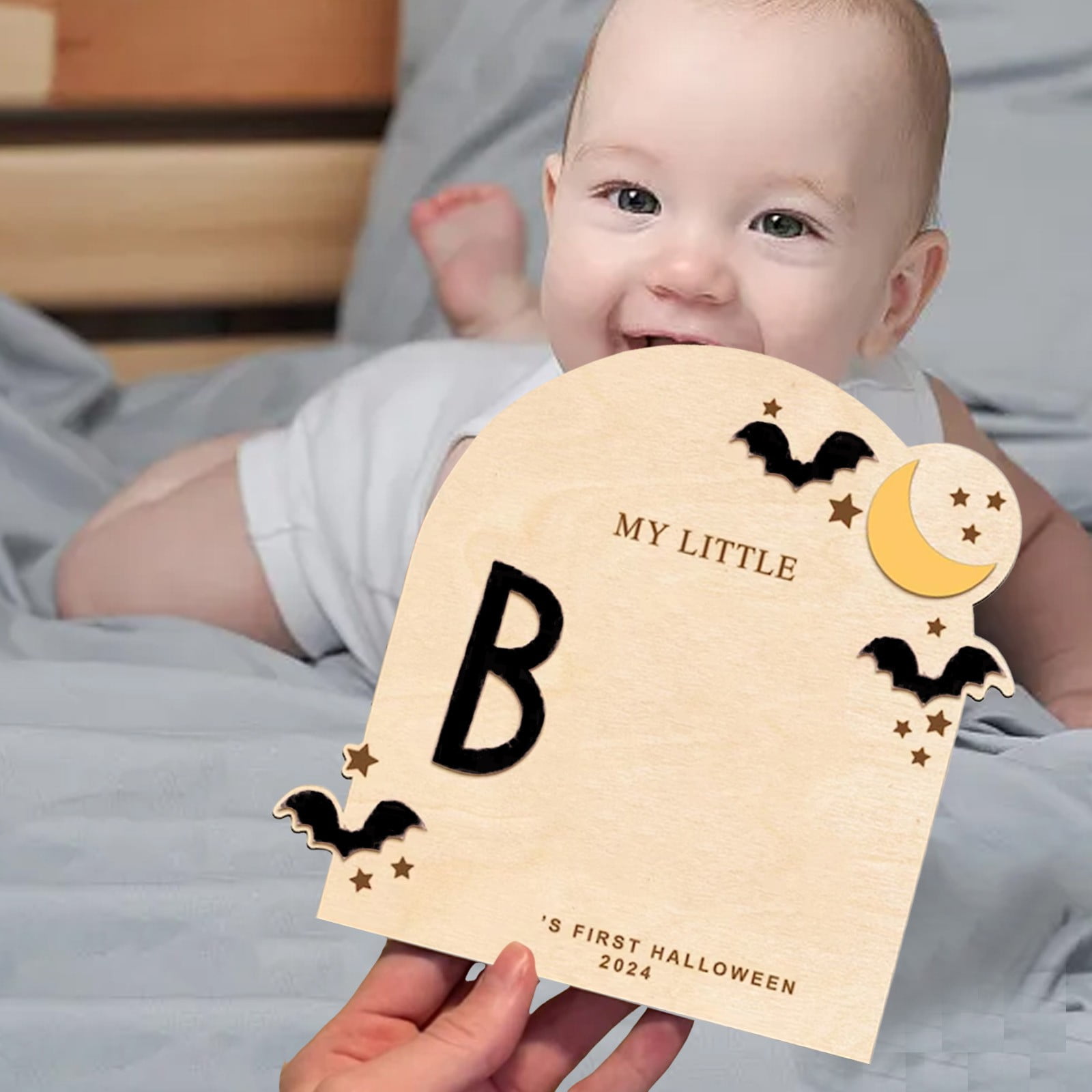 WNVMWI Halloween Decorations DIY Halloween Handprint Art My Little Baby ...