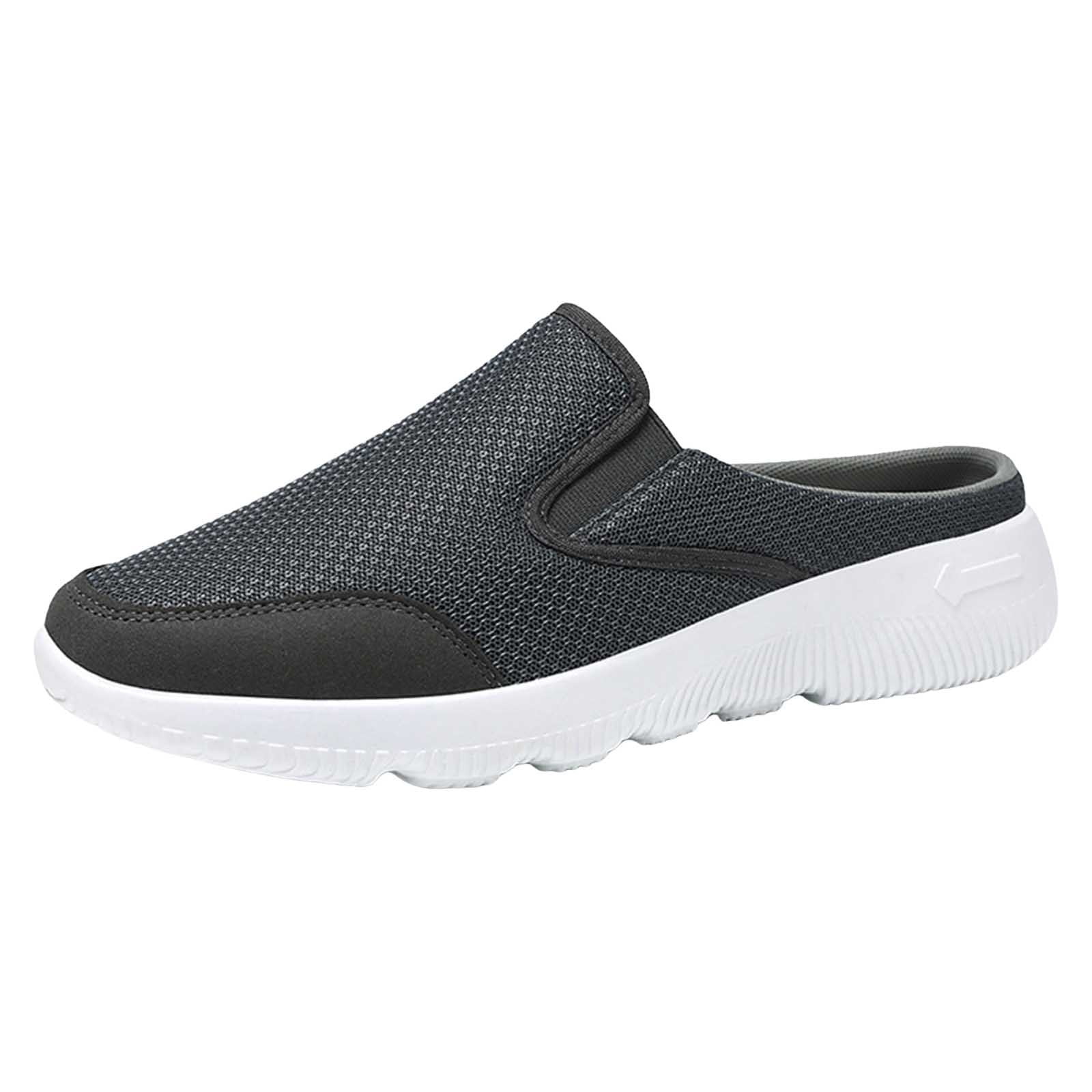 WNVMWI Mens Shoes Grey Sneakers Plantar Fasciitis Shoes for Men Sports ...