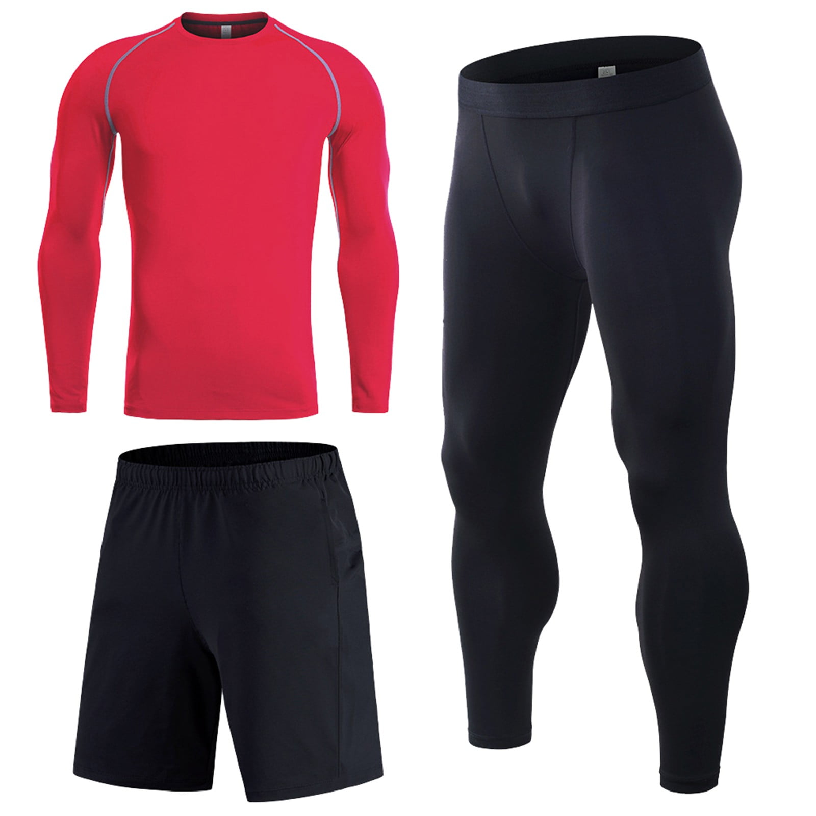 WNVMWI Mens Sweatsuit Tight Fitness Stretch Basketball Running Training ...