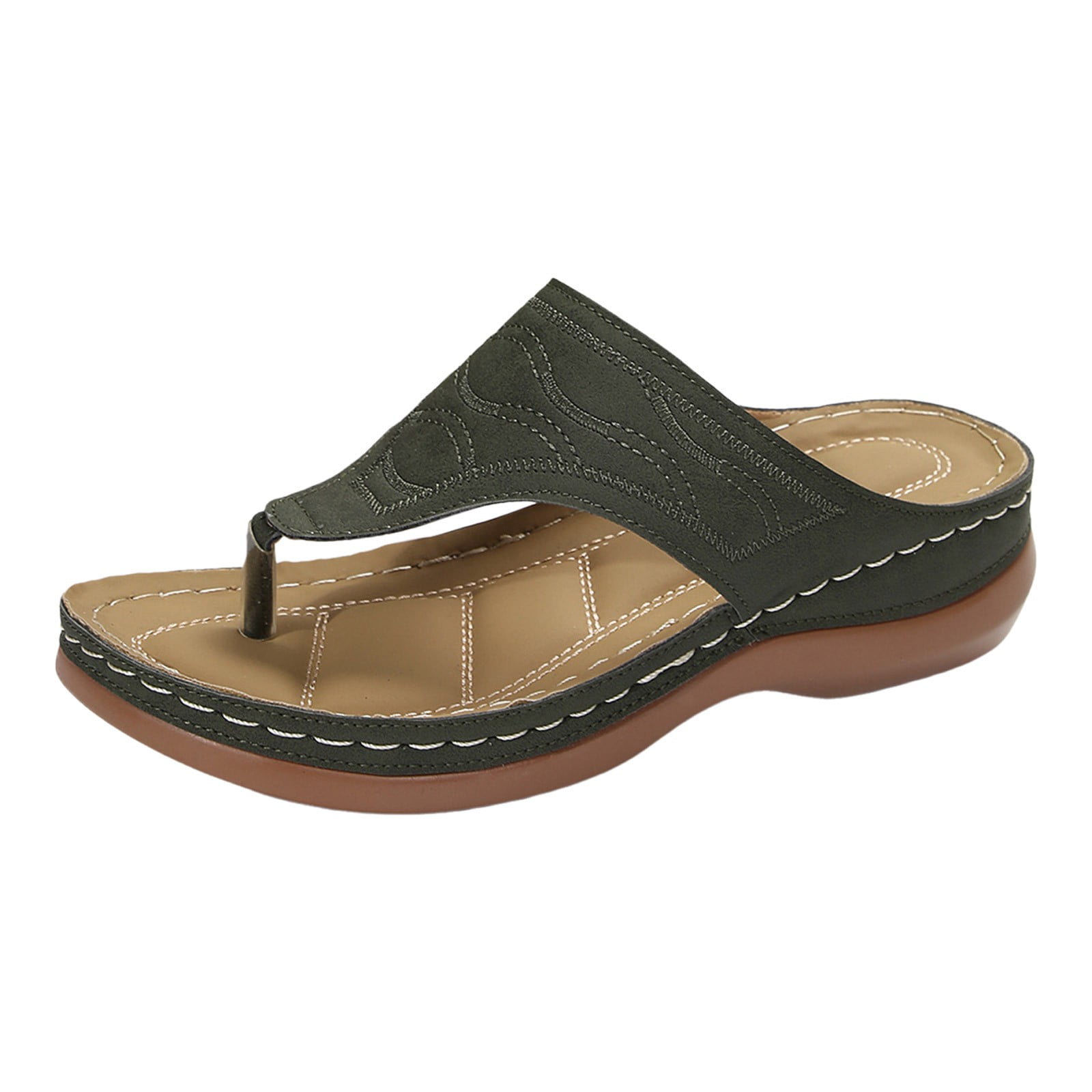 WNVMWI Sandals Women Outdoor Sandals & Slides Summer Green Sandals for ...