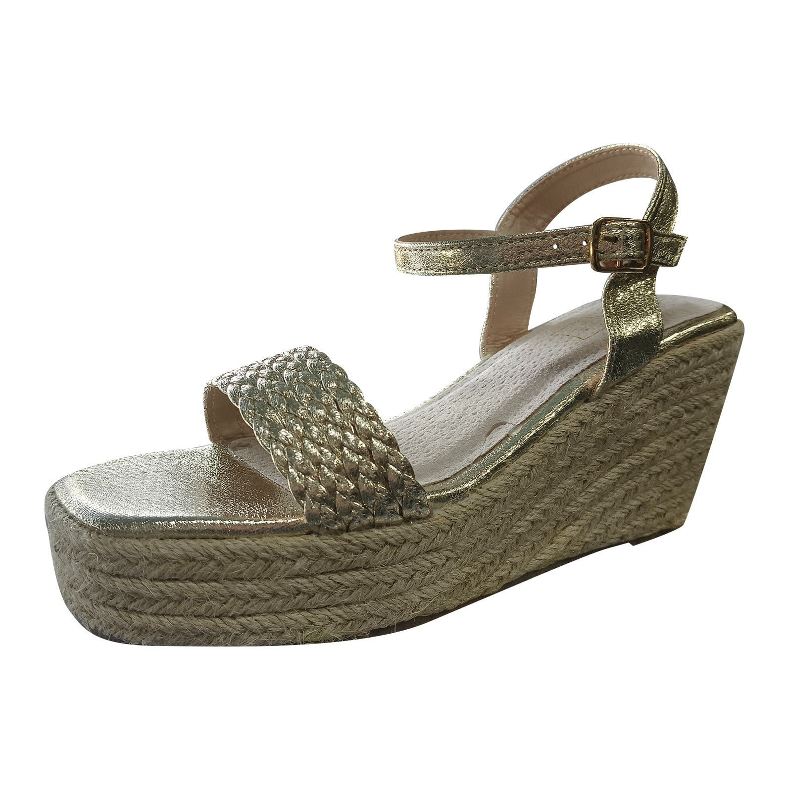 WNVMWI Sandals Women Shoes Beach Summer Shoes for Women Gold Shoes ...