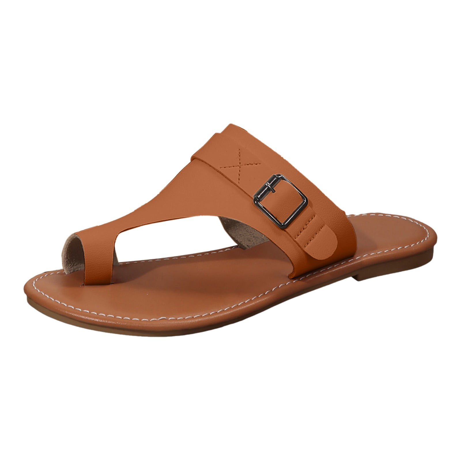 WNVMWI Sandals Women Slippers for Women Beach Cute Summer Sandals for Women Brown Shoes Slippers Flip Flops Women Shoes Fashionable Flat Sandals