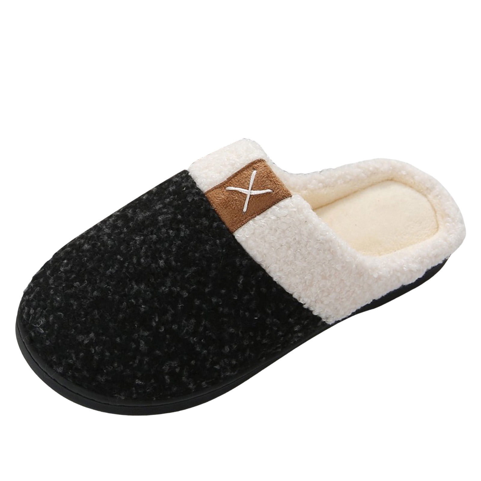 WNVMWI Slippers for Men Women Couples Fall Winter Fashion Cotton Fuzzy ...