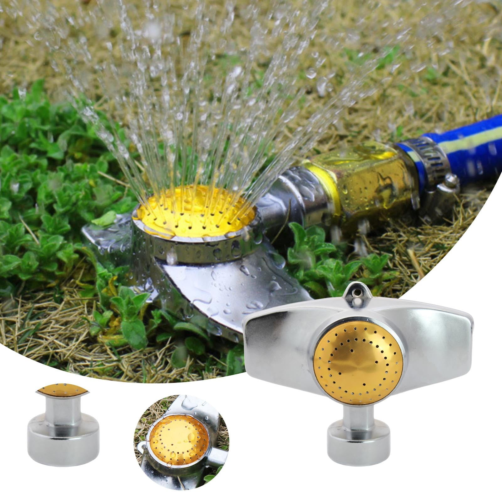 WNVMWI Small Sprinklers for Yard Metal Water Sprinkler 360° Rotation ...