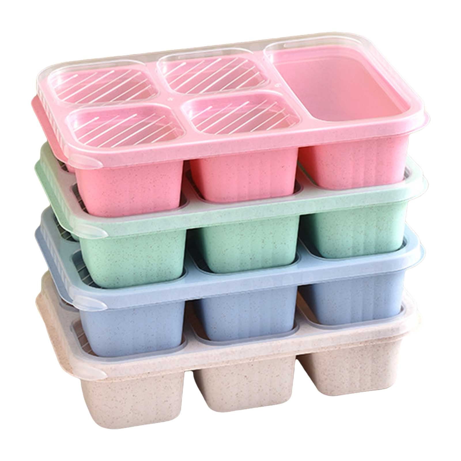 WNVMWI Storage Bins Bento Lunch Box for Adults and Kids 5 Compartments ...