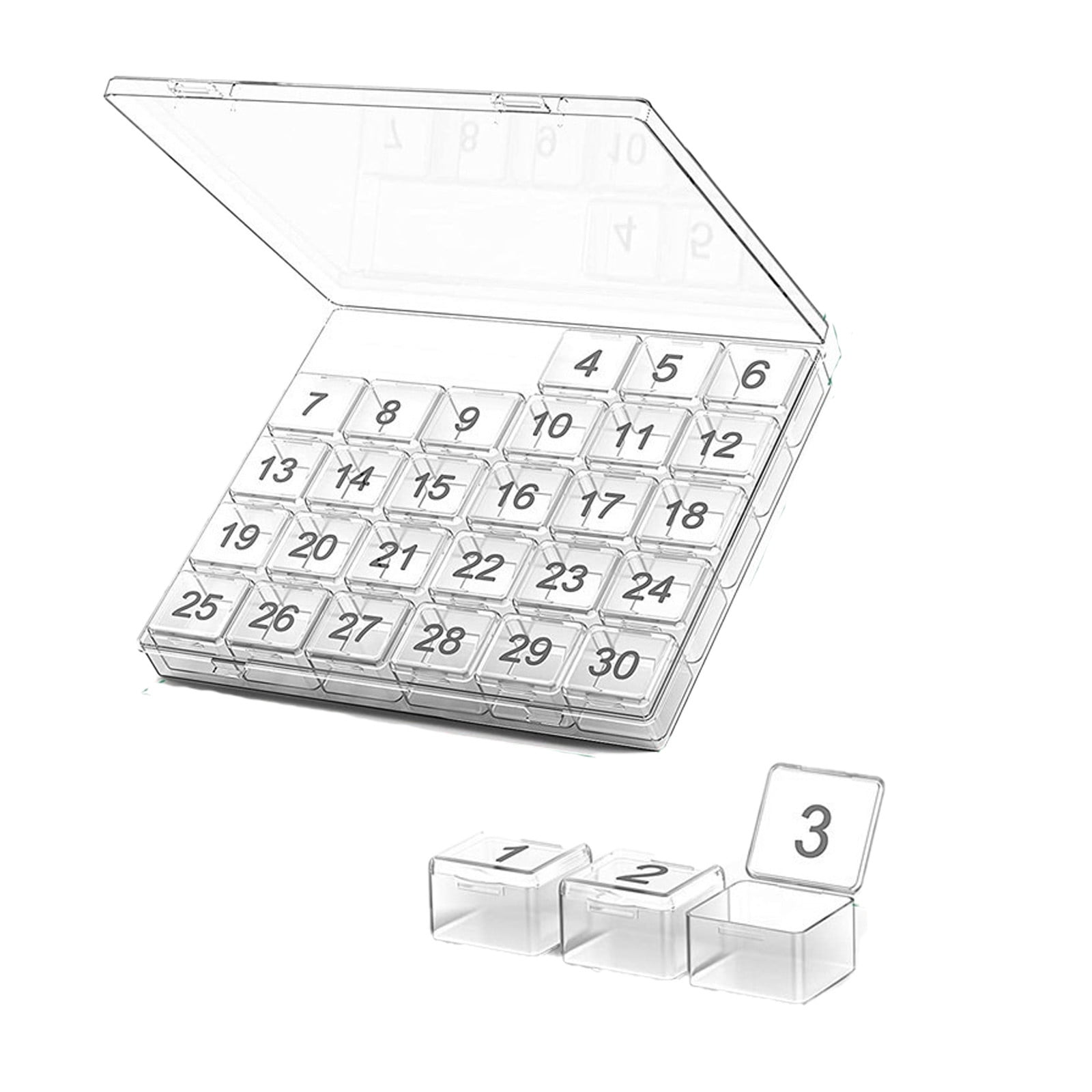 WNVMWI Storage Bins Monthly Organizer Once A Day 30 Day Organizer Box ...