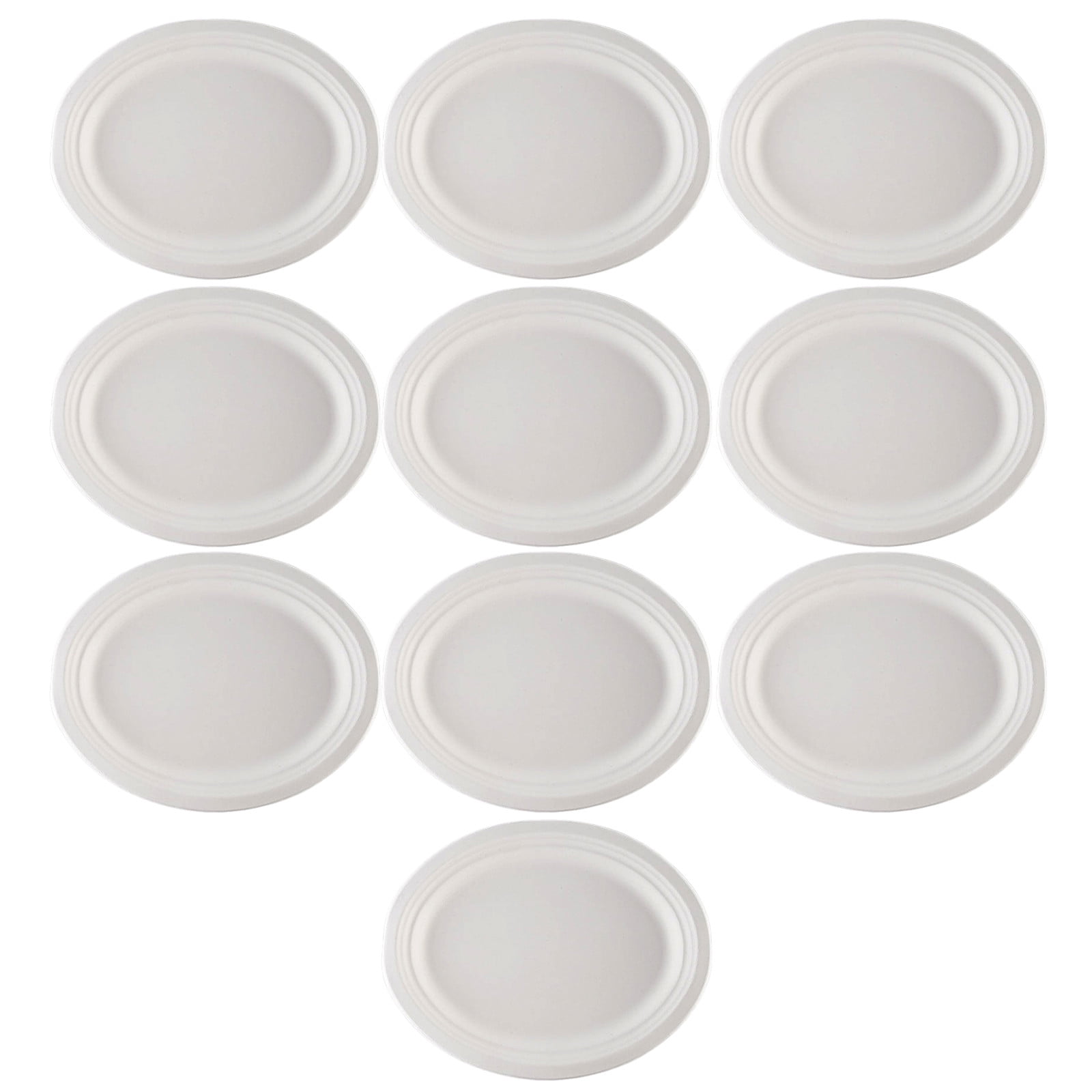 WNVMWI Storage Bins Oval Paper Plates White 12 Inch Large Paper Plates ...