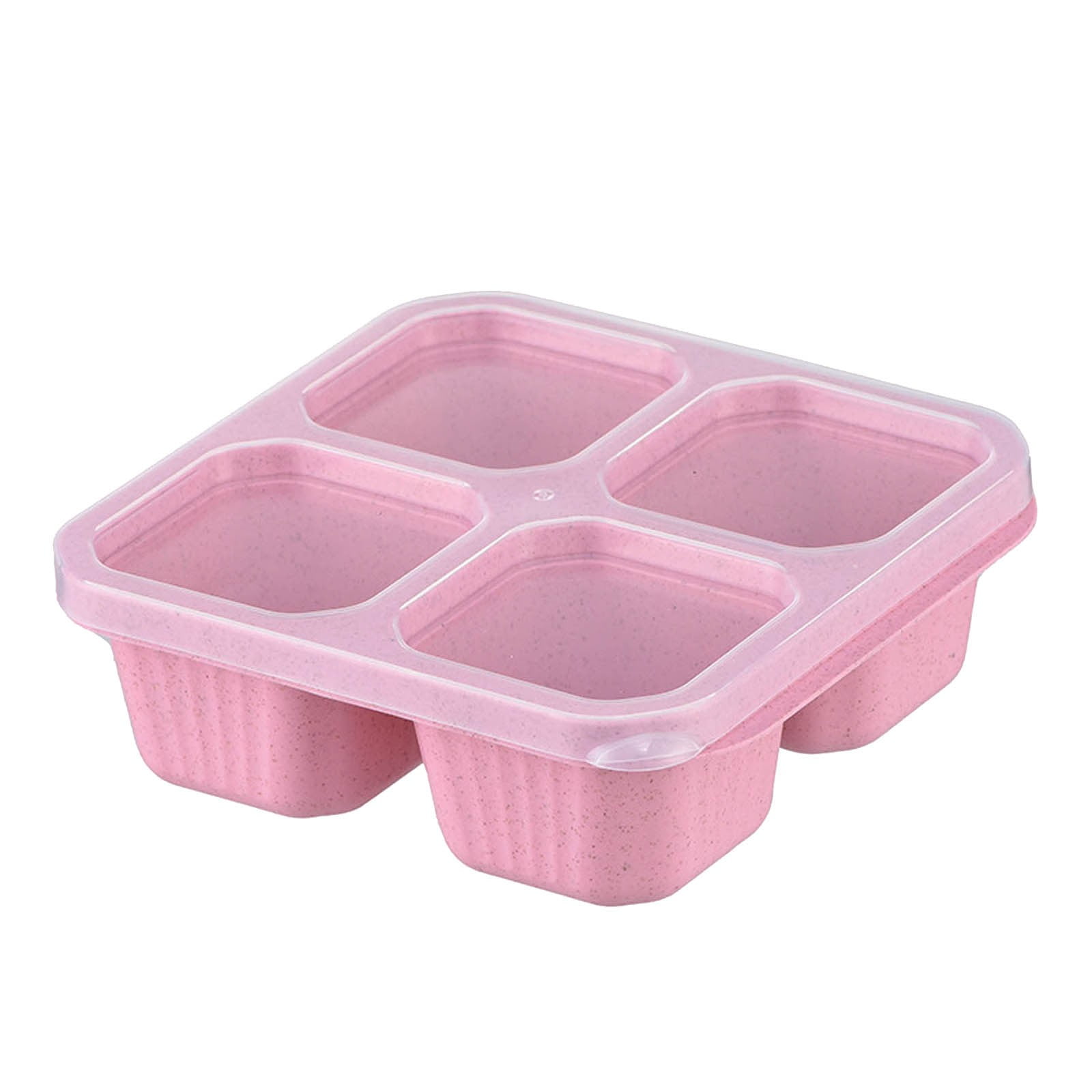 WNVMWI Storage Bins Snack Container 4 Bento Snack Box Reusable Meal ...