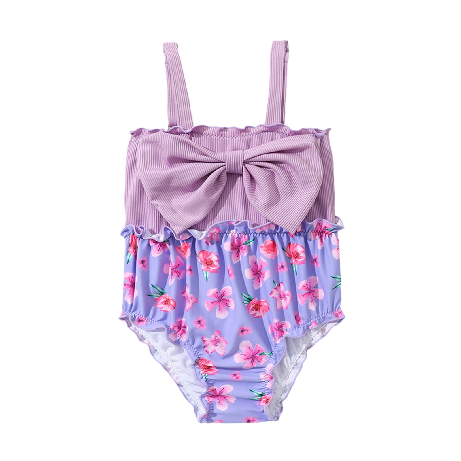 WNVMWI Swim Suit Purple Baby Girls' Swimwear Toddler Girl Bathing Suit ...