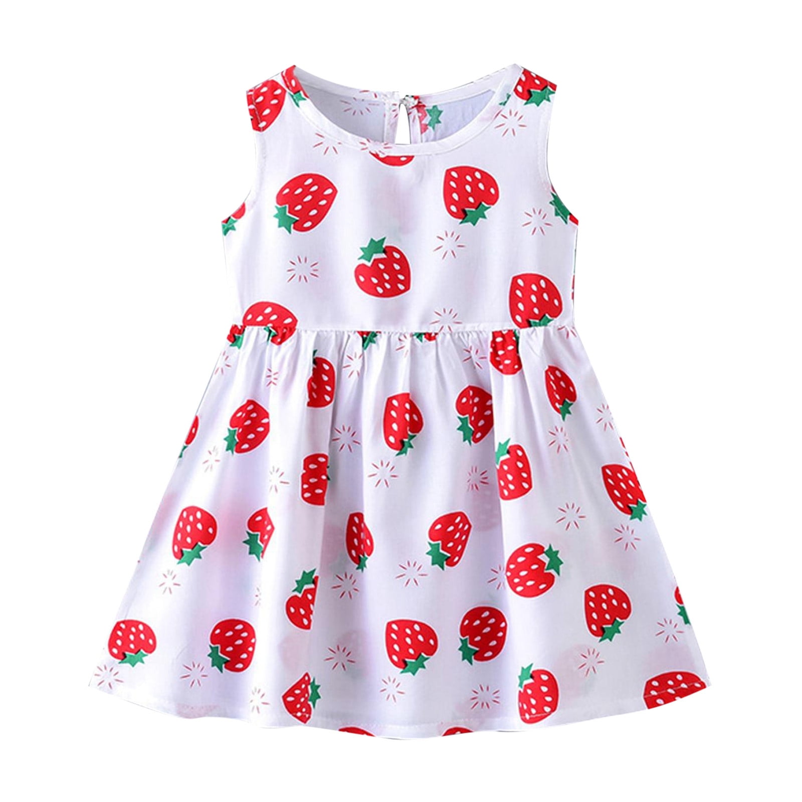WNVMWI Toddler Dresses Girls Dresses Girls Print Dress Summer Girls ...