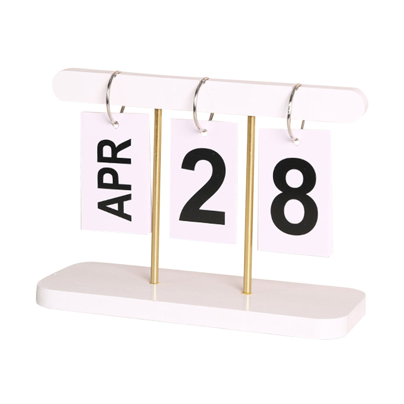 WNVMWI Wooden Perpetual Block Calendar for Desk Reusable Flip Chart ...