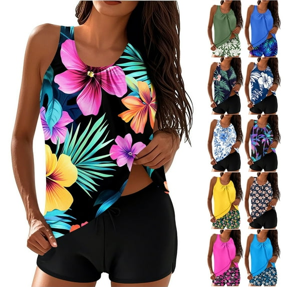 WNYEIME Tankini Swimsuits for Women Two Piece Bathing Suits Summer ...