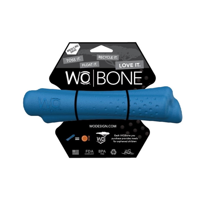 WO Bone Large Blue Bone Toy for Med/Large Dogs - Walmart Business Supplies