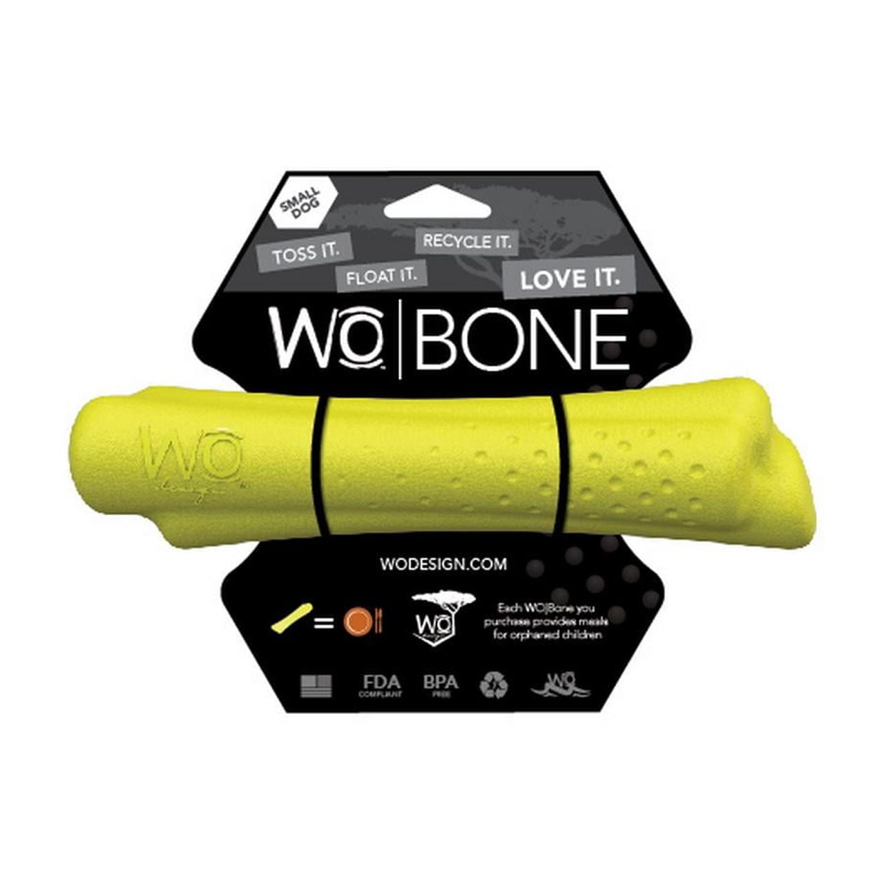 WO Bone Small Yellow Bone Toy for Small Dogs - Walmart.com
