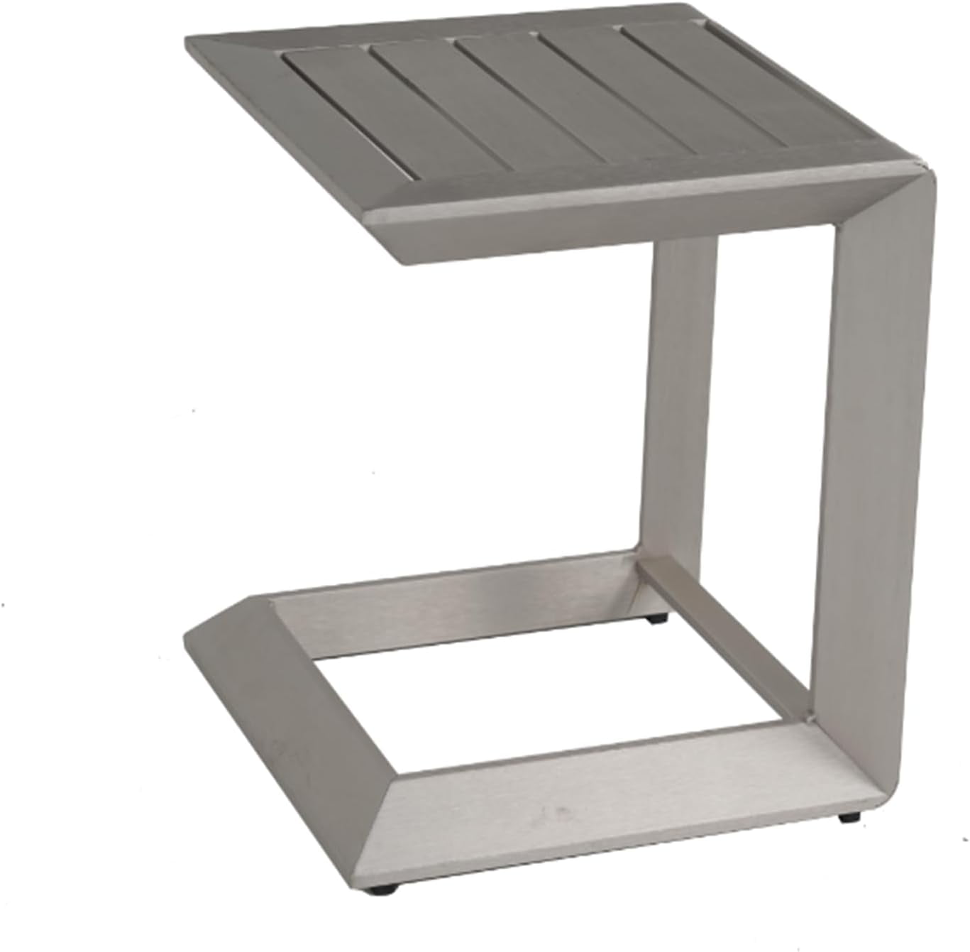 WOAJUQO Aluminum Outdoor Side Table,Rust-Resistant,Small Square Side ...