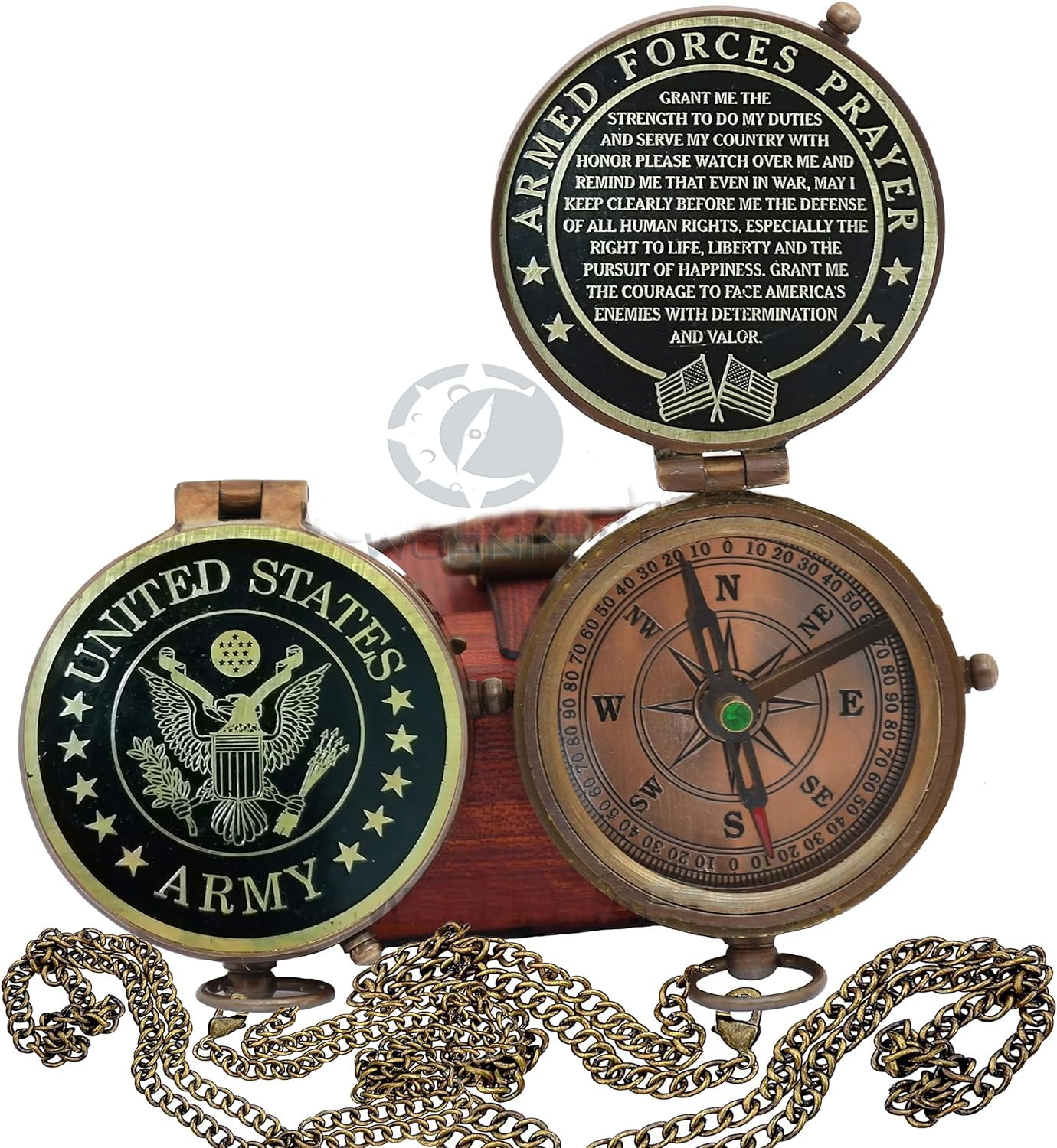 WOANIN Compass Gift for U.S Army, U.S Air Force, Engraved Navy Compass ...