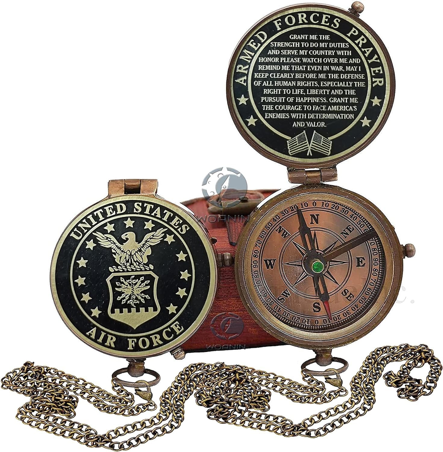 WOANIN Compass Gift for U.S Air Force, Engraved Navy Compass, Navy Gift ...
