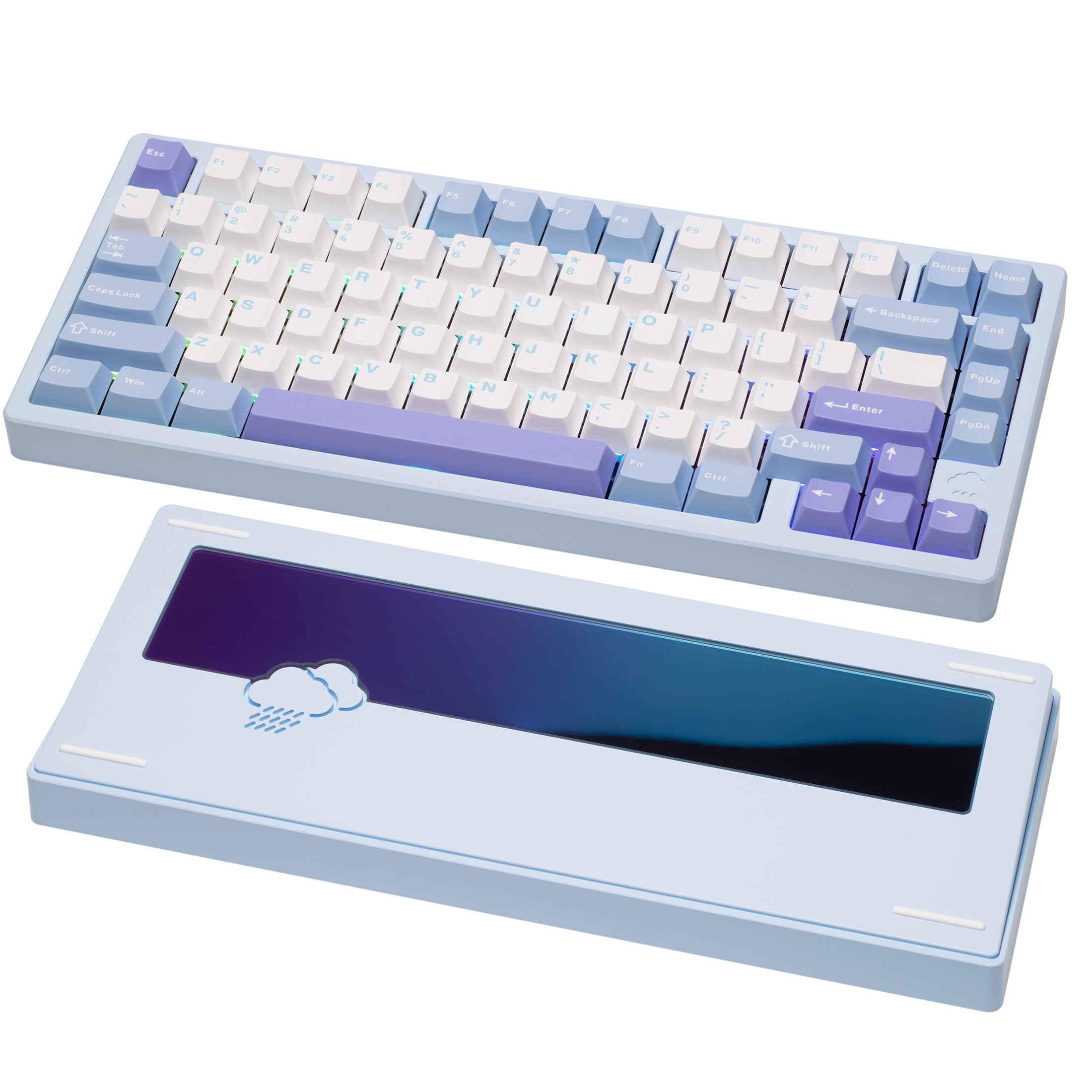 WOBKEY Rainy75 75% CNC Aluminum Tri-Mode Custom Mechanical Keyboard, 75% ASIN Layout, Hot ...