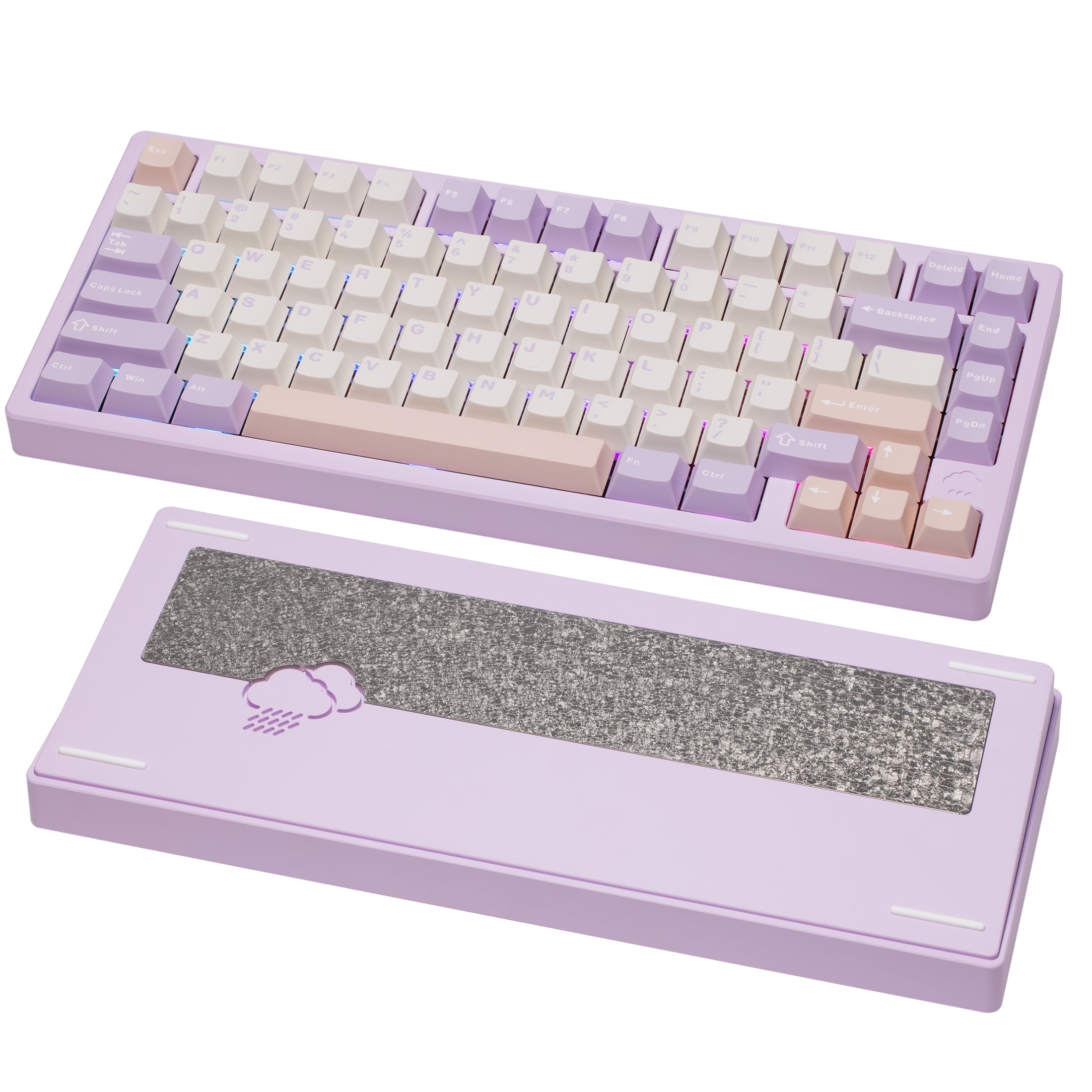 WOBKEY Rainy75 75% CNC Aluminum Tri-Mode Custom Mechanical Keyboard, 75 ...